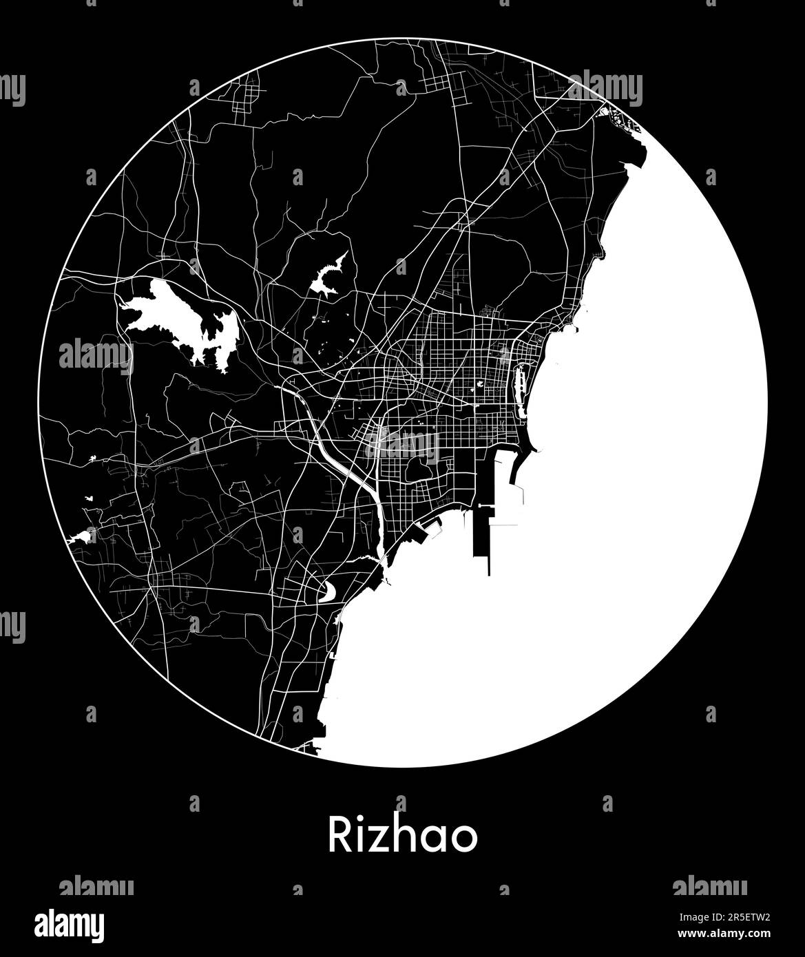 City Map Rizhao China Asia vector illustration Stock Vector Image & Art - Alamy