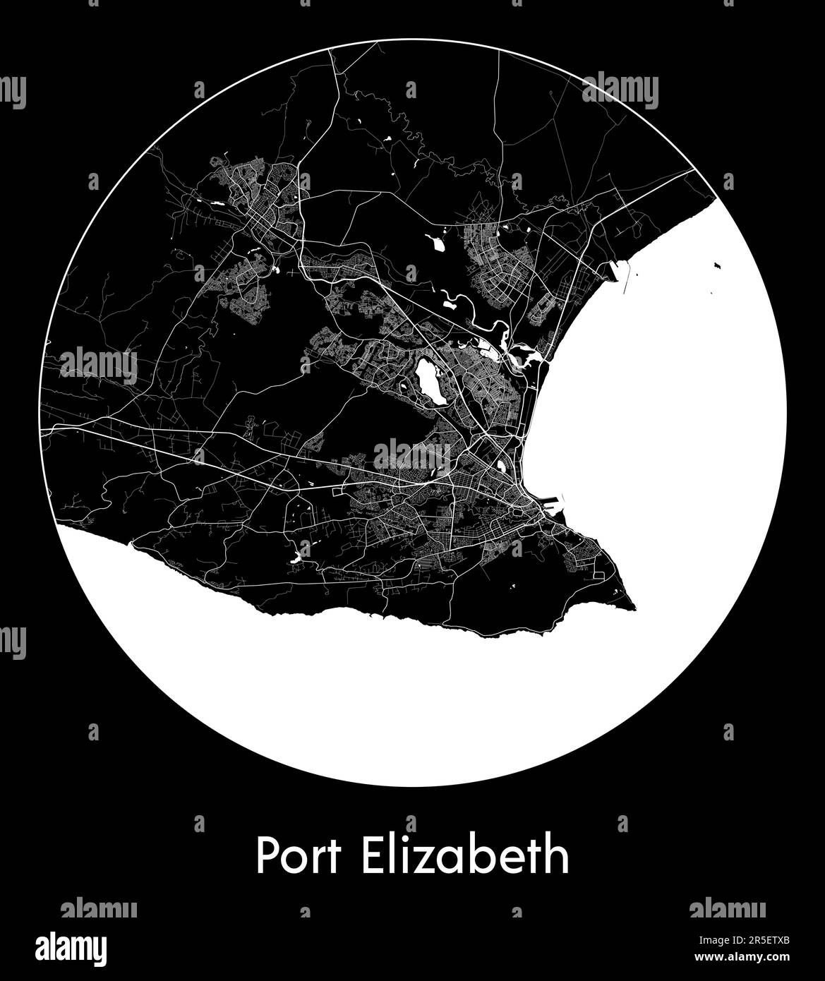 Map of port elizabeth Stock Vector Images - Alamy