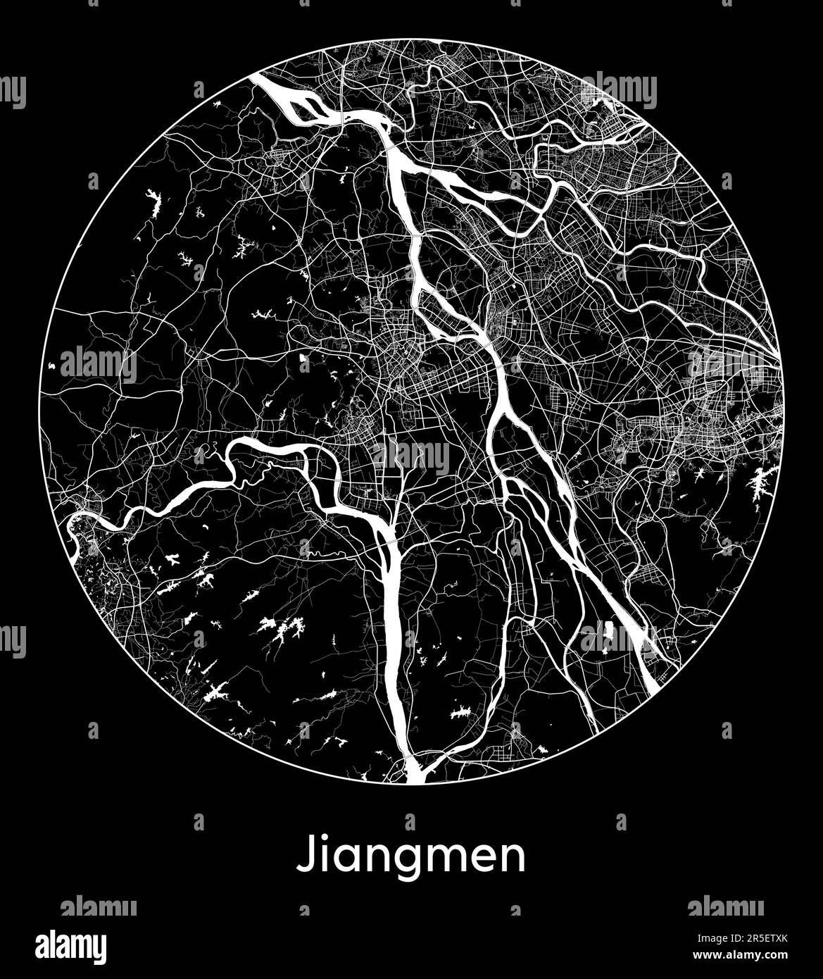 City Map Jiangmen China Asia vector illustration Stock Vector Image ...