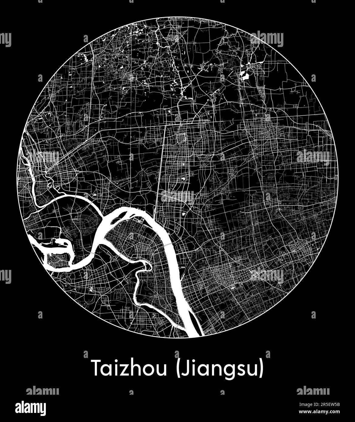 City Map Taizhou (Jiangsu) China Asia vector illustration Stock Vector ...