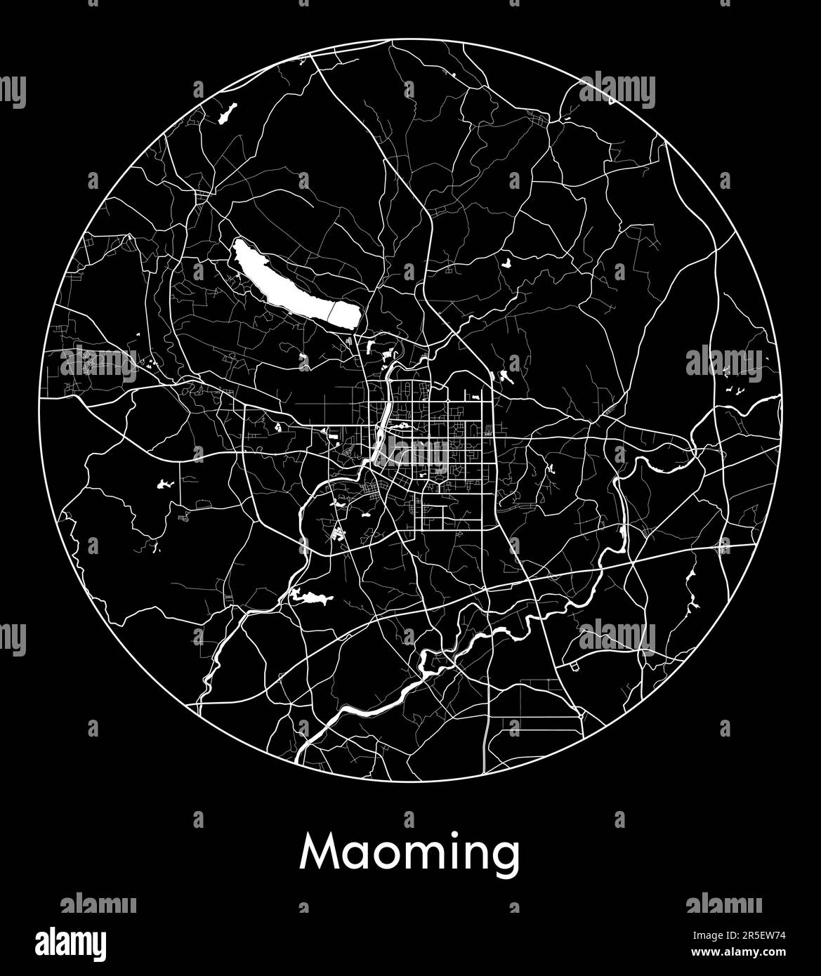 City Map Maoming China Asia vector illustration Stock Vector Image ...