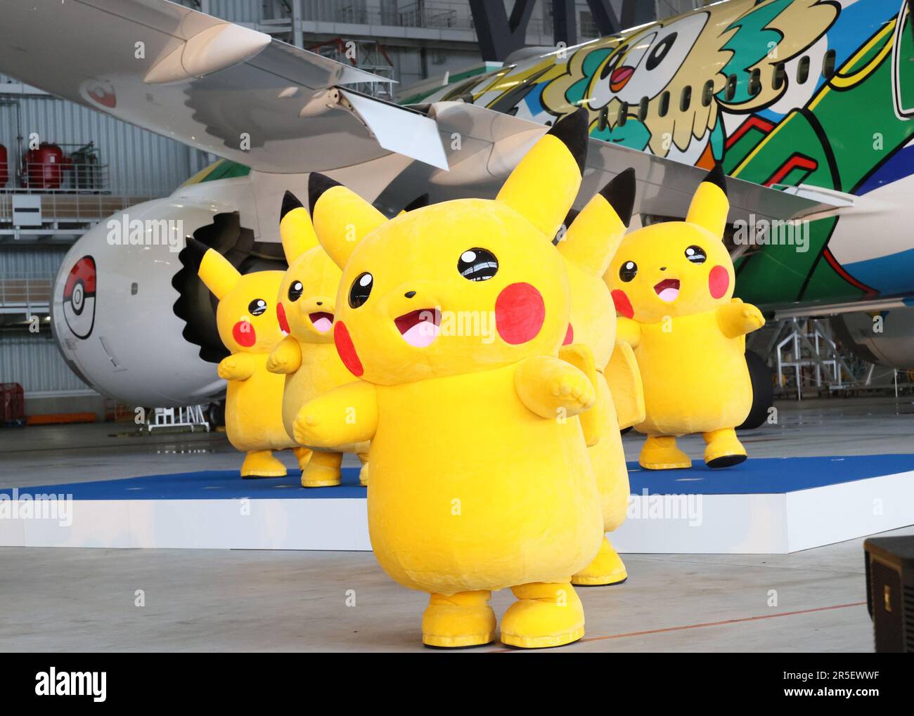 Tokyo, Japan. 3rd June, 2023. Pokemon's character Pikachu show their ...