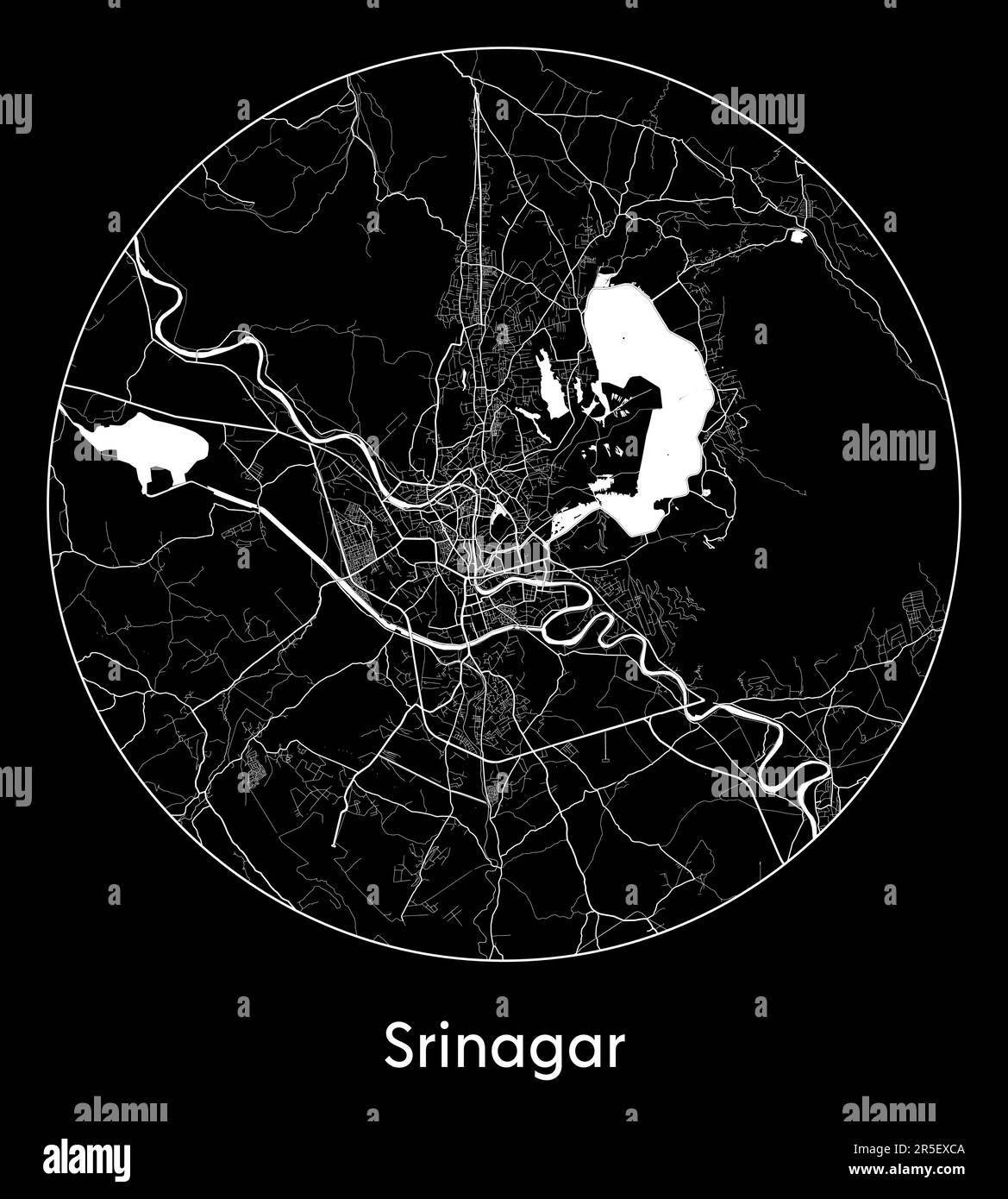 City Map Srinagar India Asia vector illustration Stock Vector Image & Art - Alamy