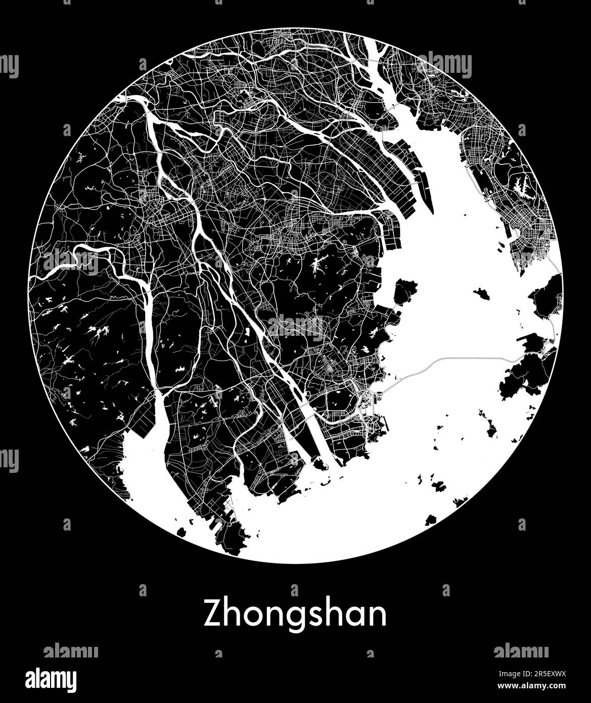 City Map Zhongshan China Asia vector illustration Stock Vector Image ...