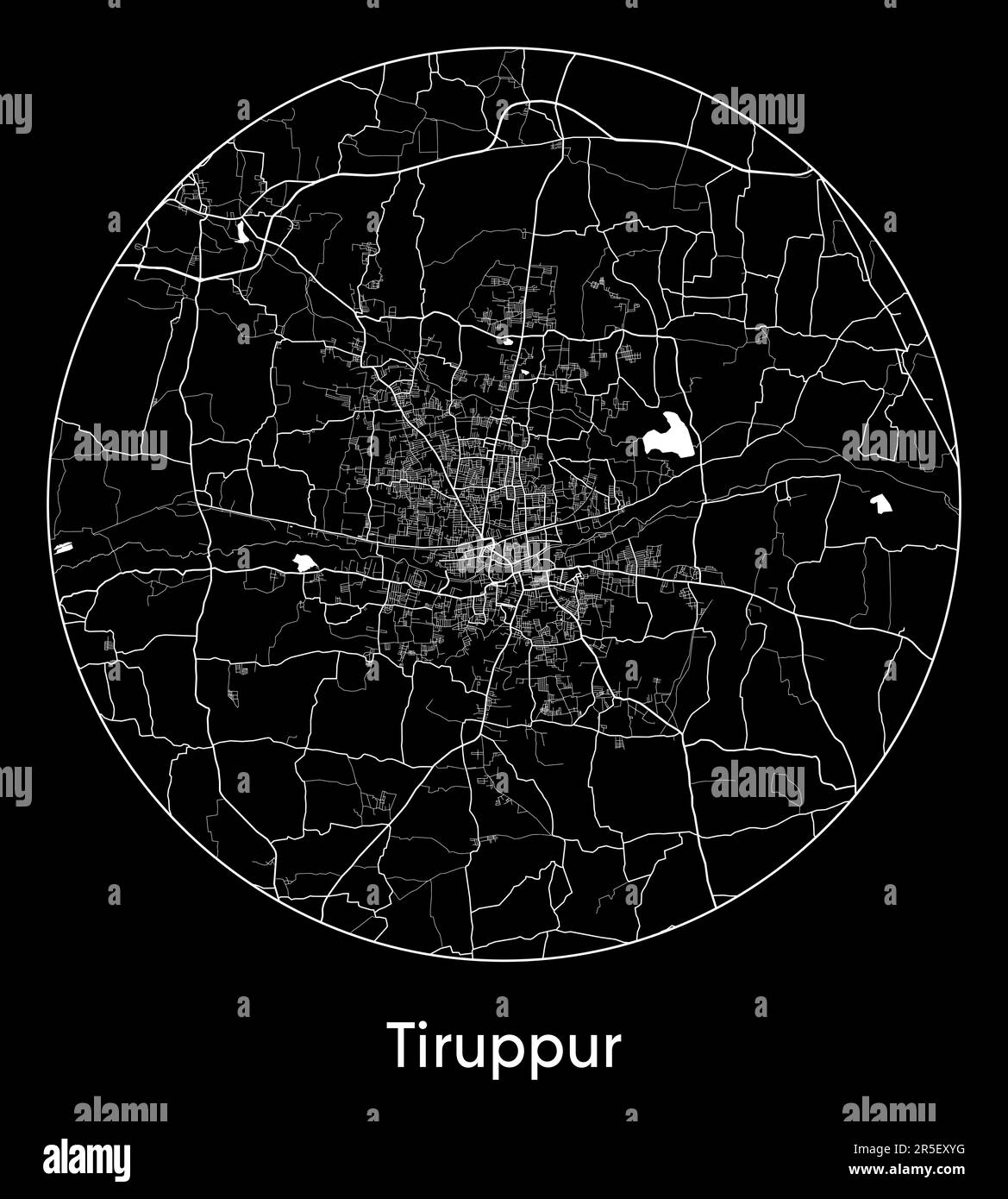 City Map Tiruppur India Asia vector illustration Stock Vector Image ...