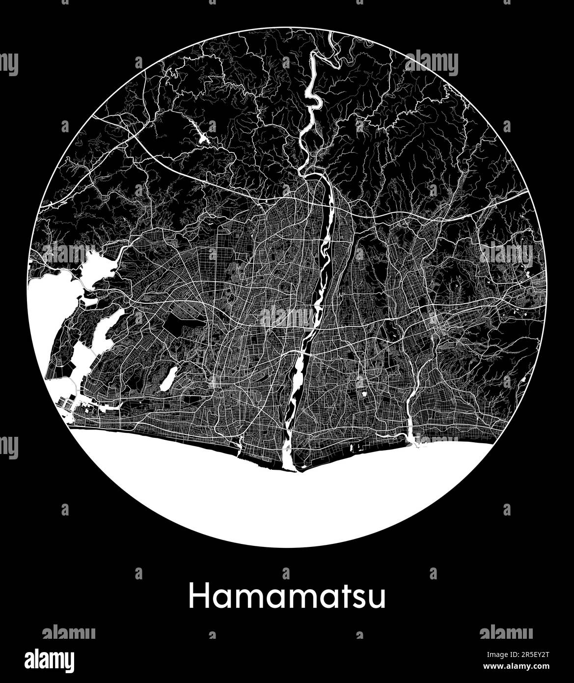 City Map Hamamatsu Japan Asia vector illustration Stock Vector Image ...