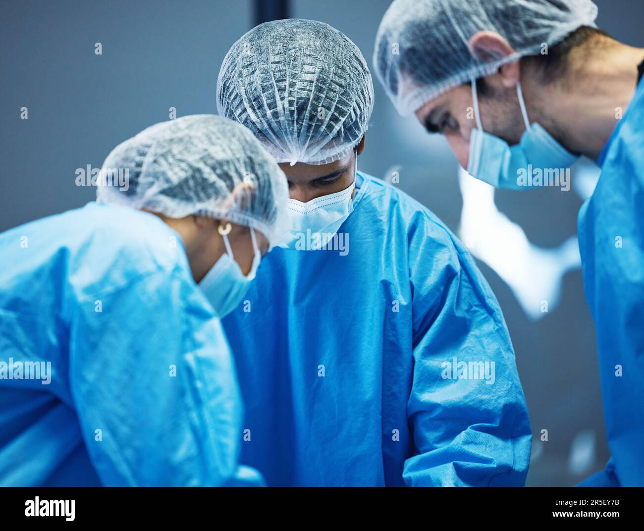 Team of doctors n surgery, healthcare and surgical procedure start with ...