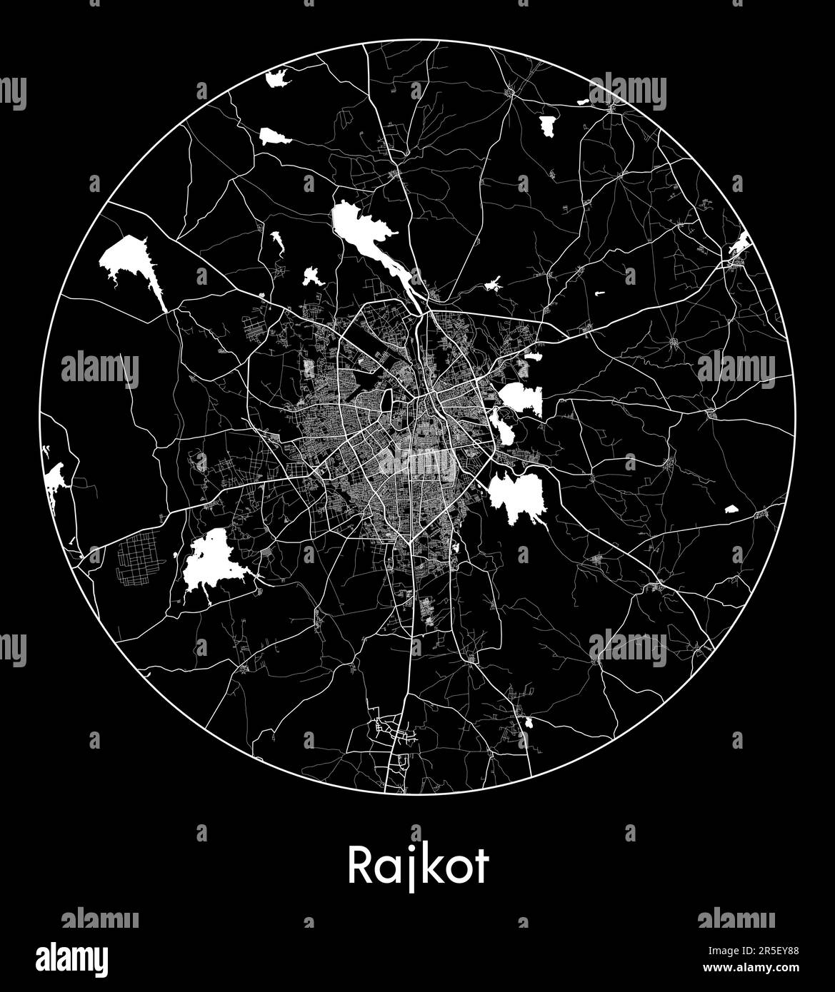 City Map Rajkot India Asia vector illustration Stock Vector Image & Art ...