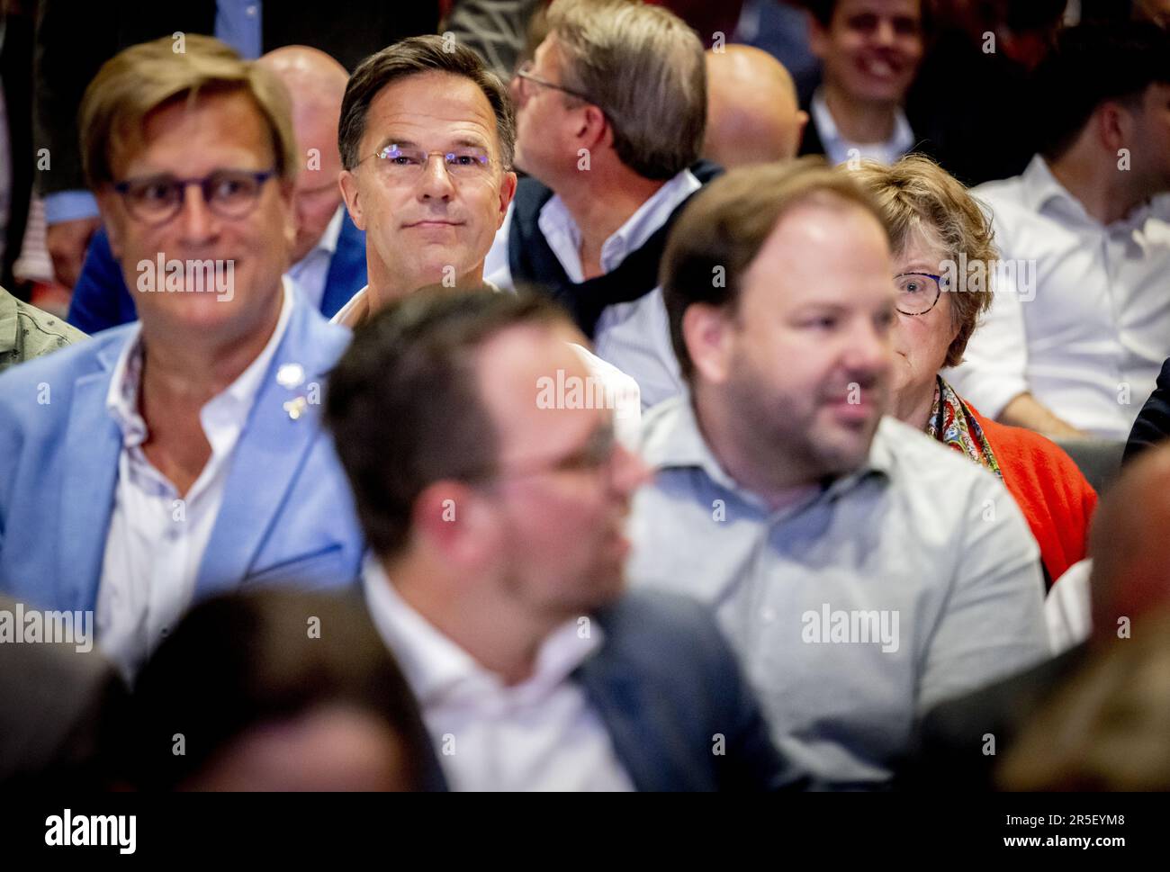 APELDOORN - Prime Minister Mark Rutte in the audience during the VVD ...