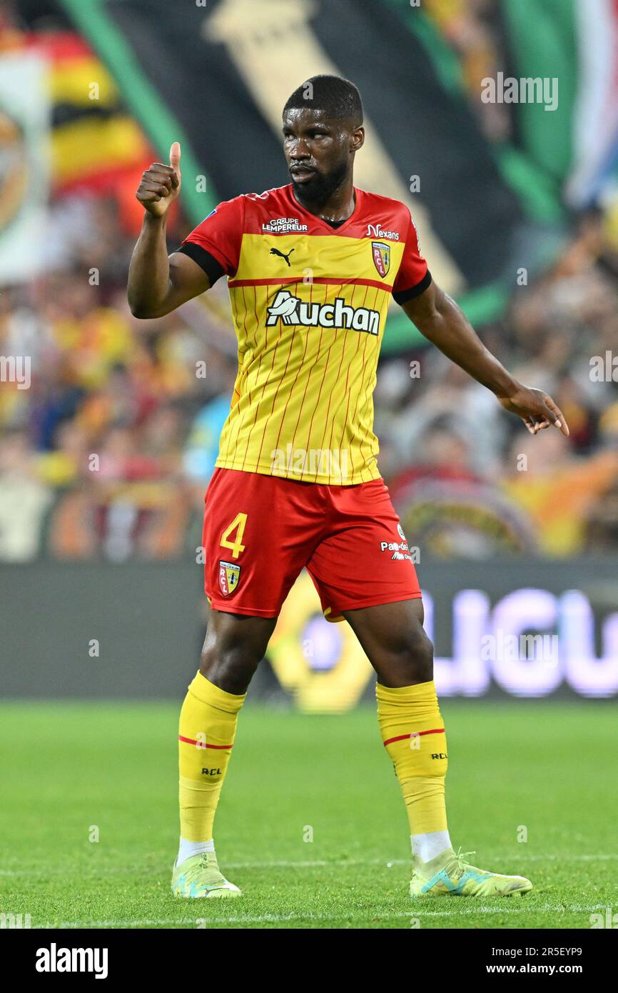 Kevin Danso (4) of RC Lens pictured during a soccer game between t ...