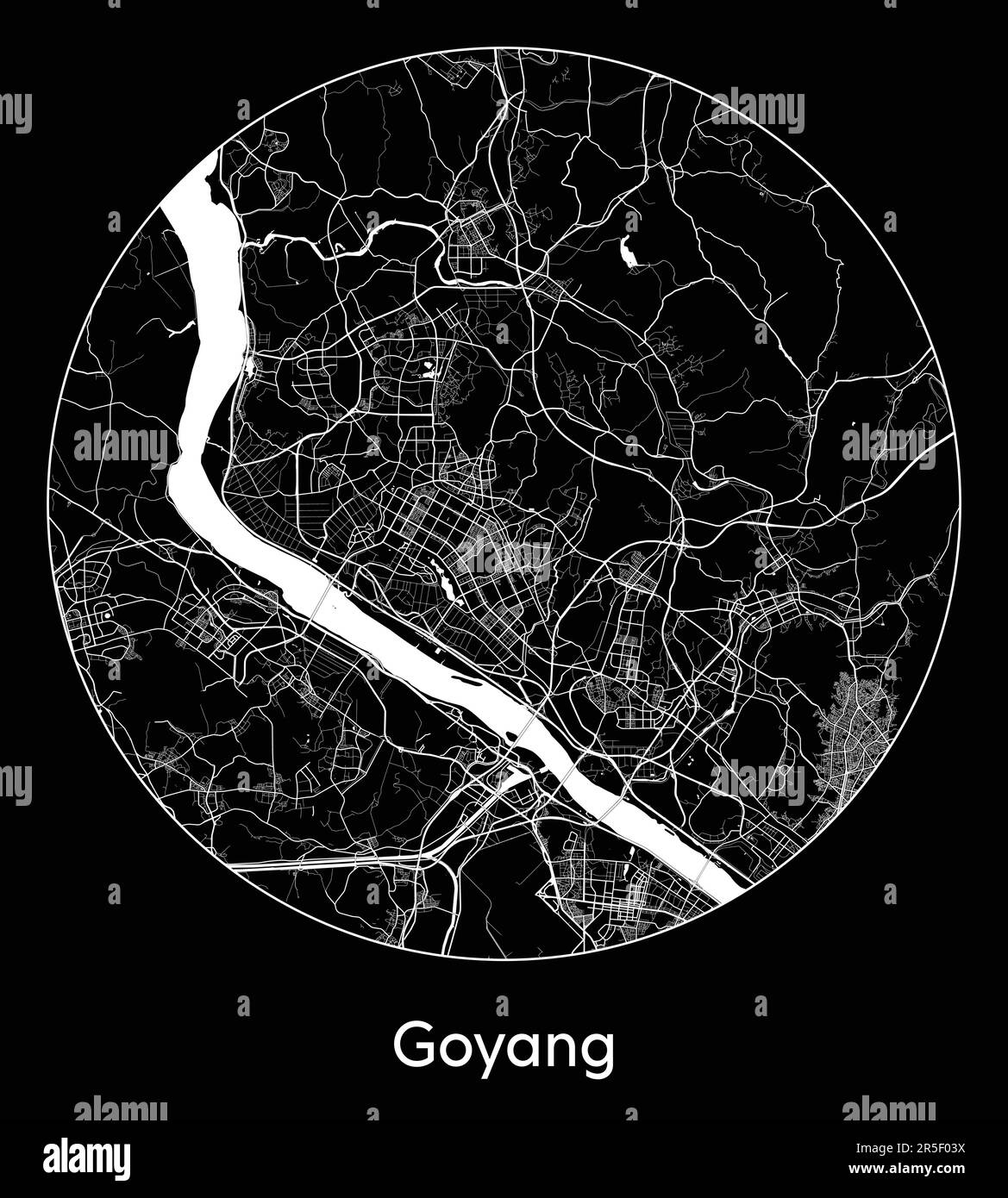 City Map Goyang South Korea Asia vector illustration Stock Vector Image ...