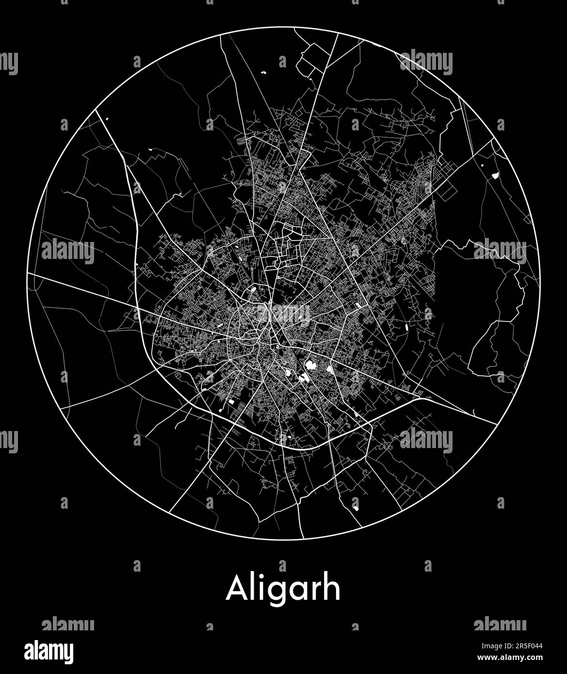 City Map Aligarh India Asia vector illustration Stock Vector Image ...