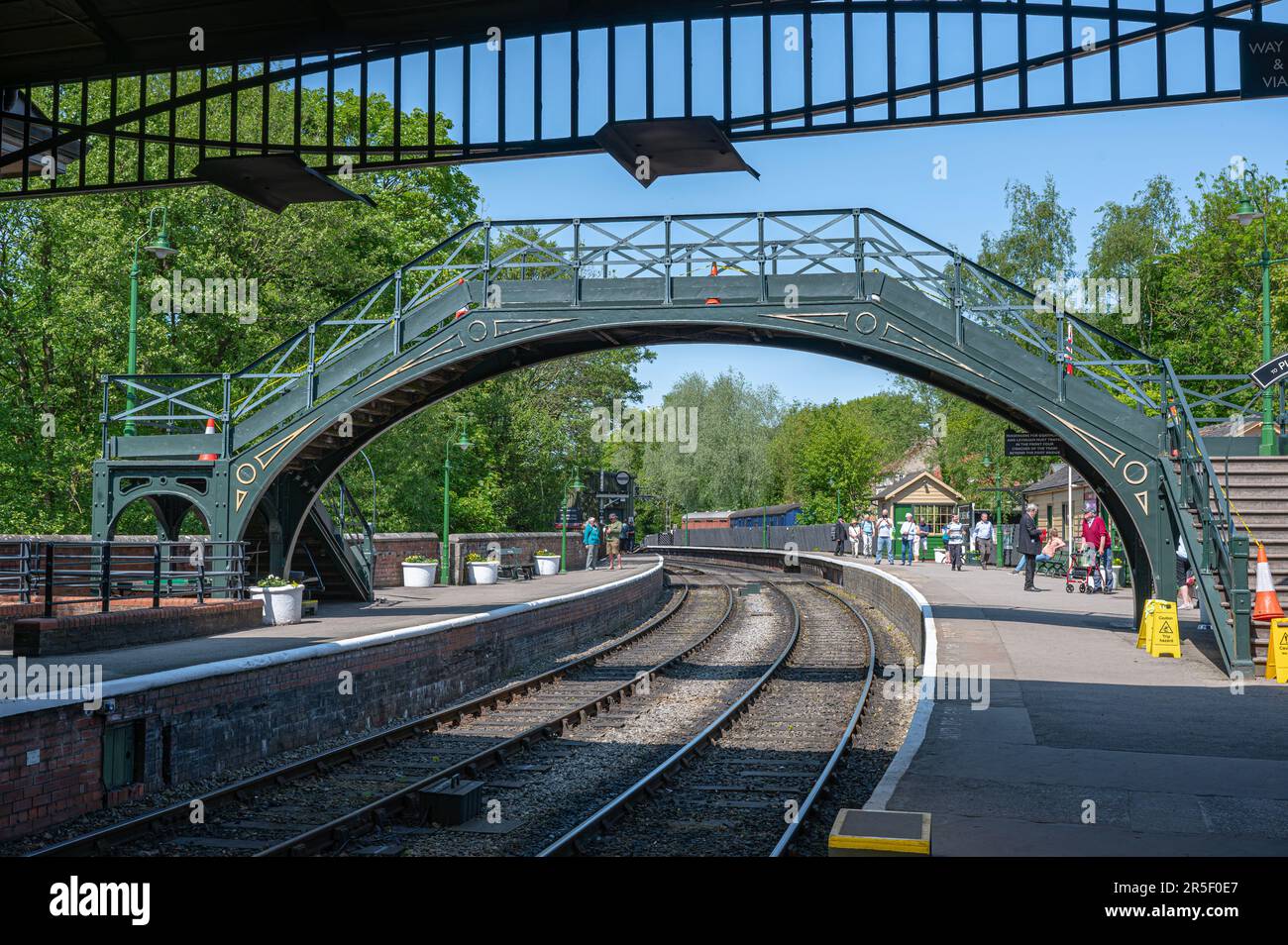 View from Pickering Station looking north with station footbridge ...