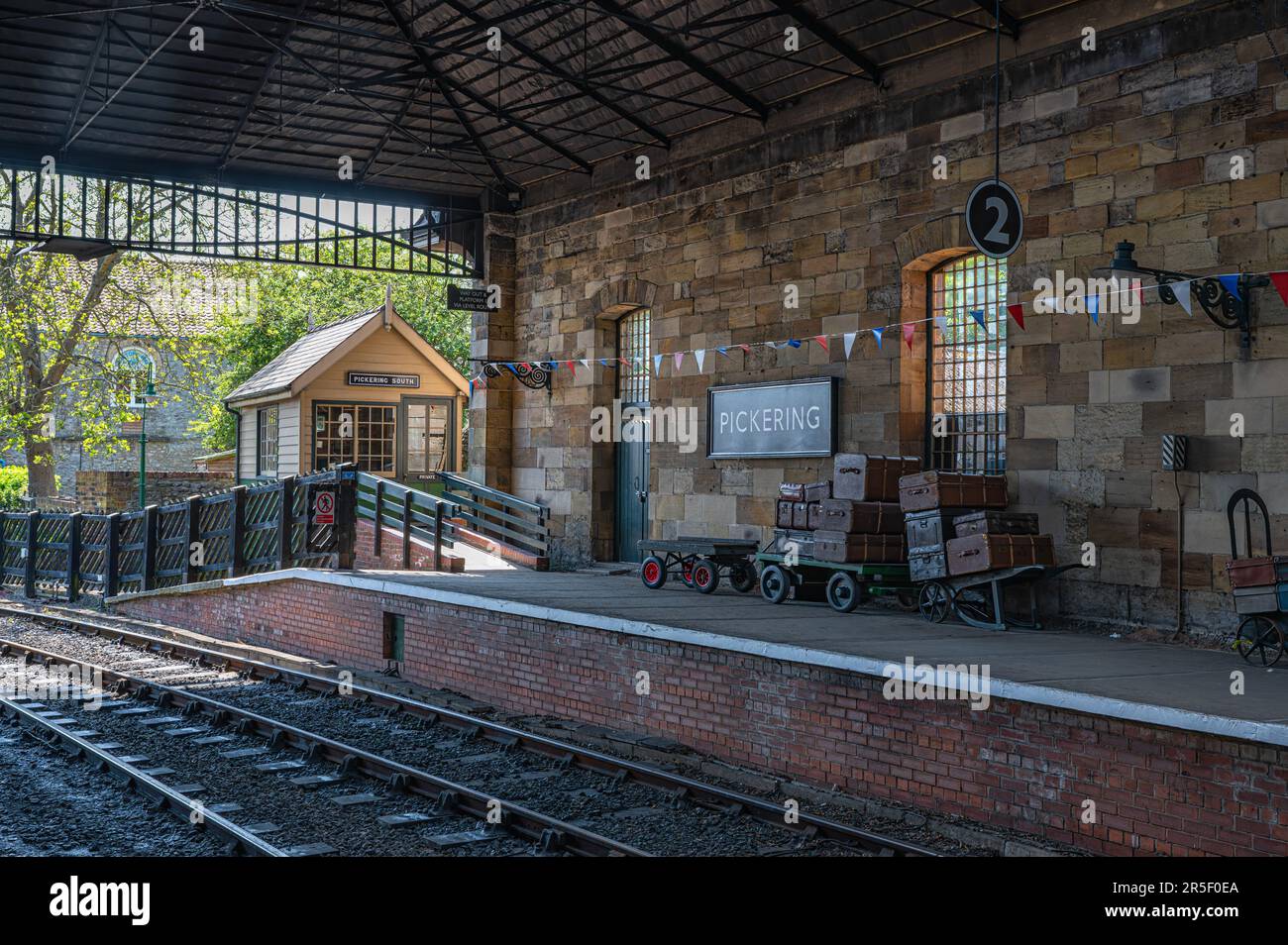 Platform one at Pickering Station, showing renovated roof North ...