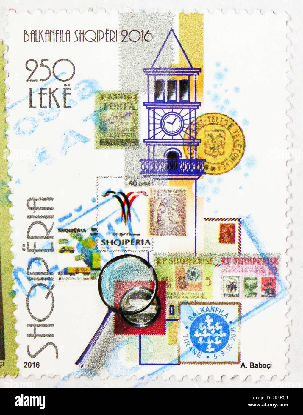 MOSCOW, RUSSIA - MAY 17, 2023: Postage stamp printed in Albania shows ...