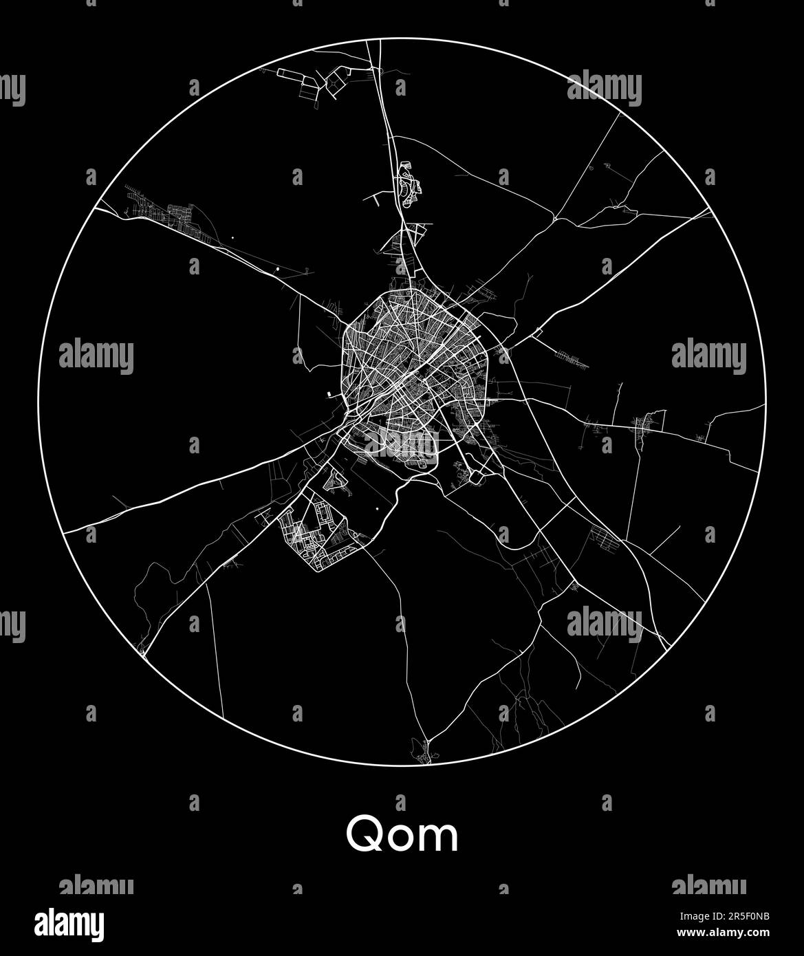 City Map Qom Iran Asia vector illustration Stock Vector Image & Art - Alamy