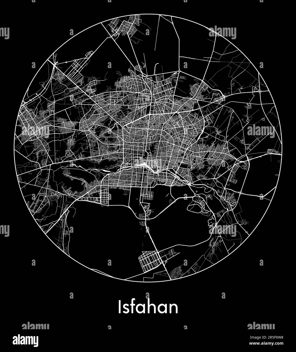 City Map Isfahan Iran Asia vector illustration Stock Vector Image & Art ...