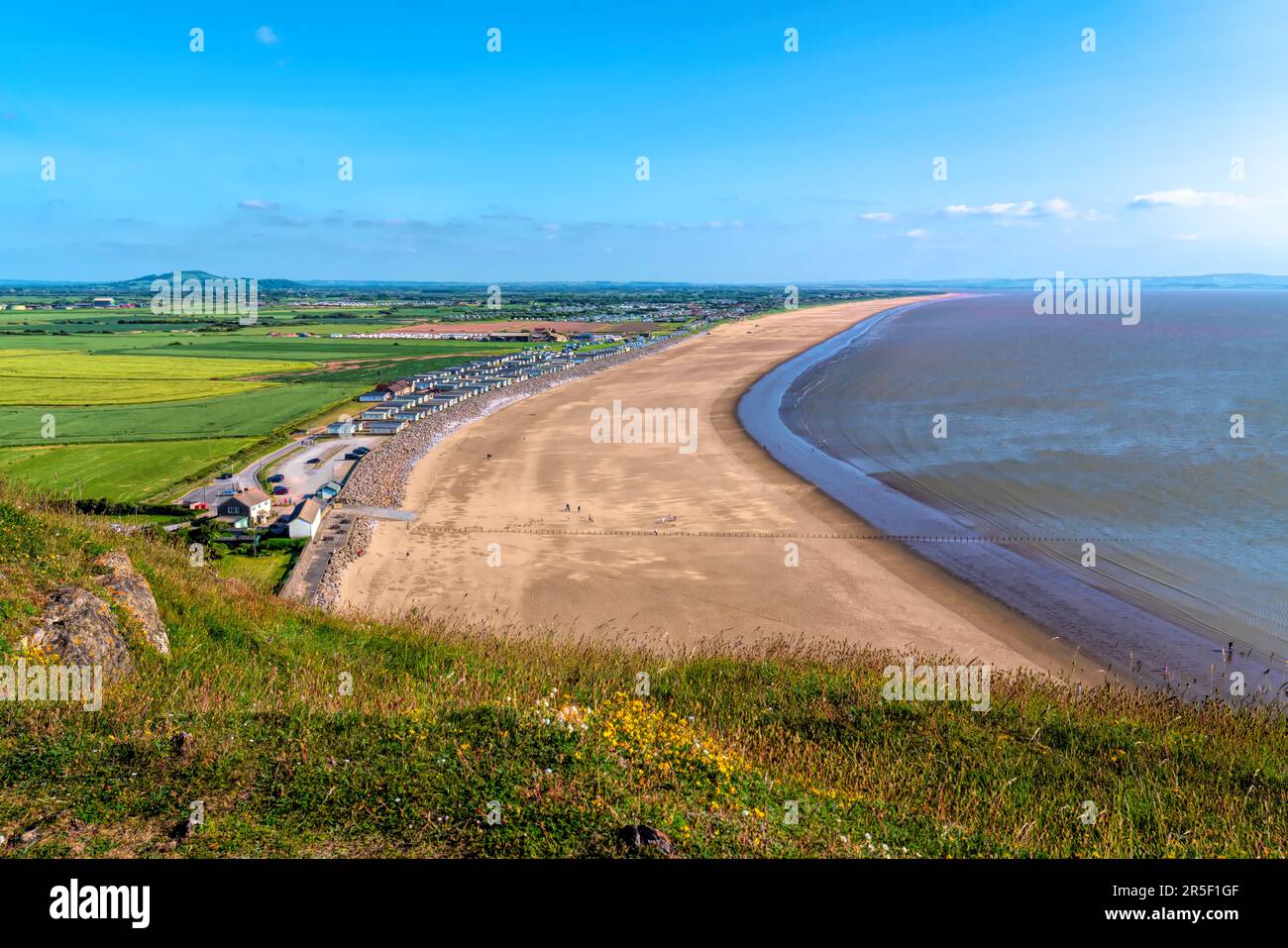Brean beach Somerset coast tourist travel destination England UK Stock ...