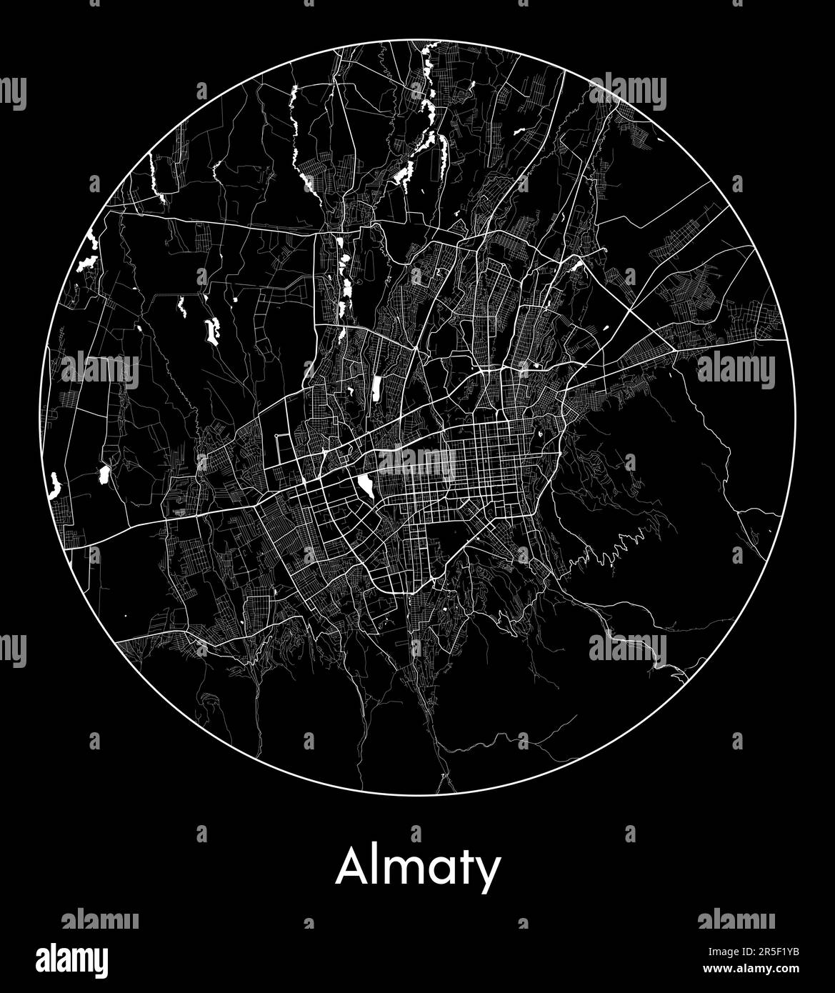 Map of almaty hi-res stock photography and images - Alamy