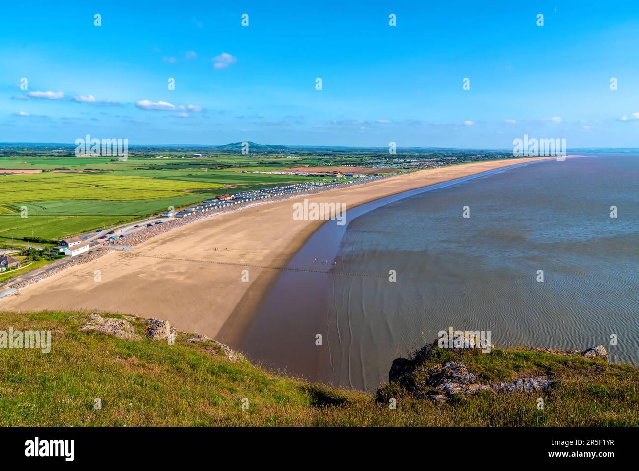 Brean beach Somerst beautiful coast tourist travel destination England ...