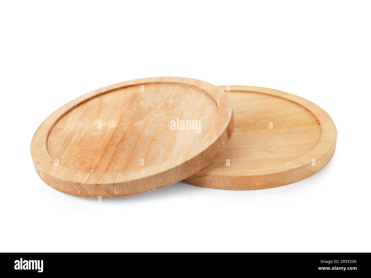 Wooden kitchen boards on white background Stock Photo - Alamy