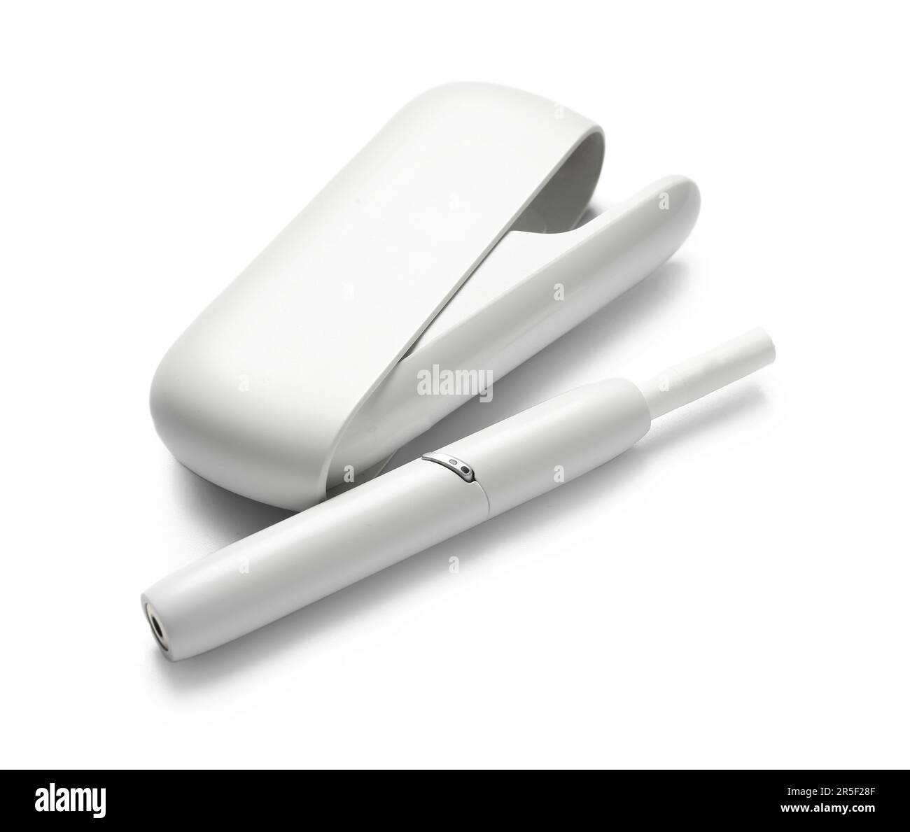 Modern electronic cigar with stick isolated on white background Stock ...