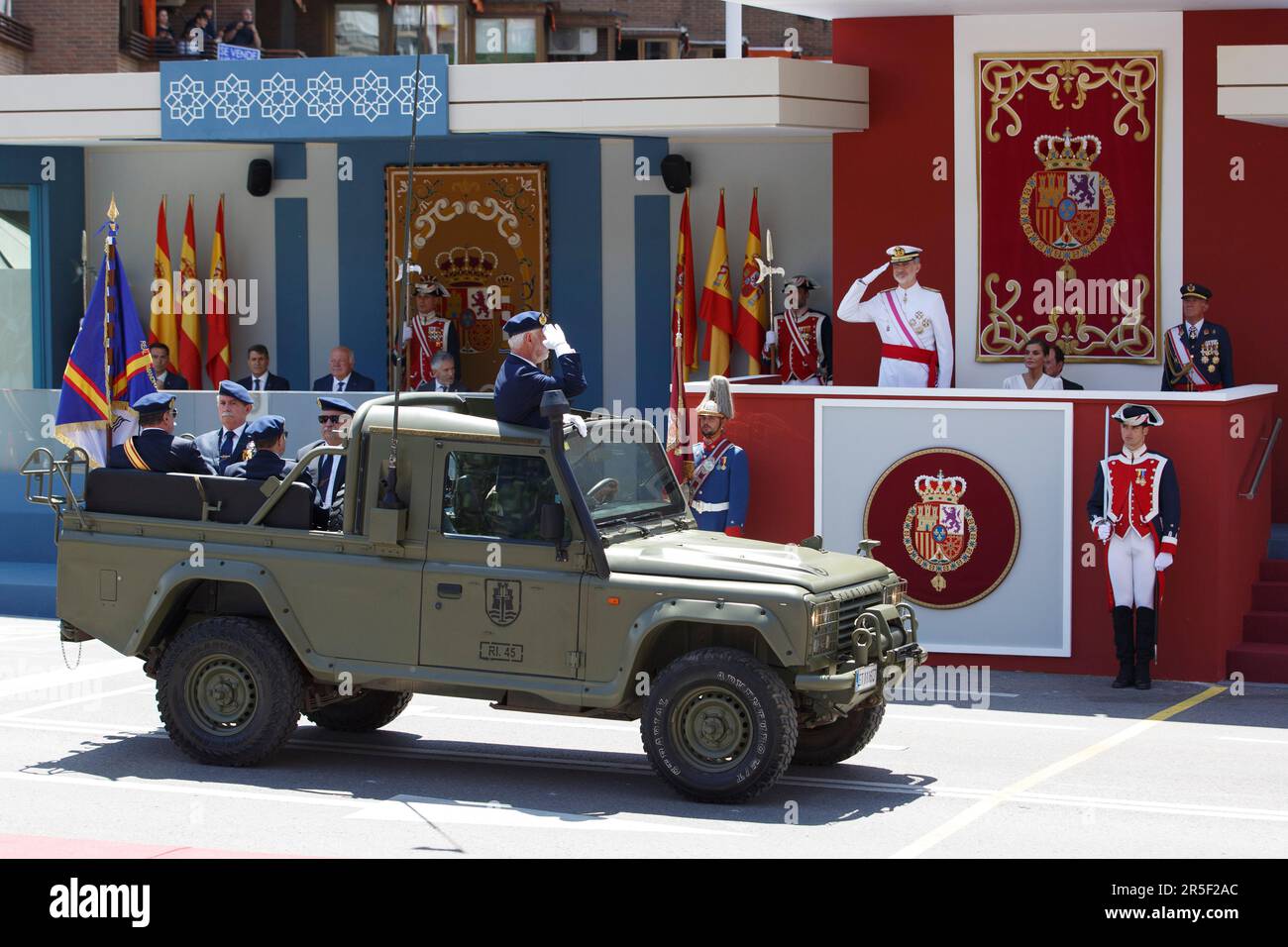The King and Queen preside over the parade of the Armed Forces Day 2023 ...