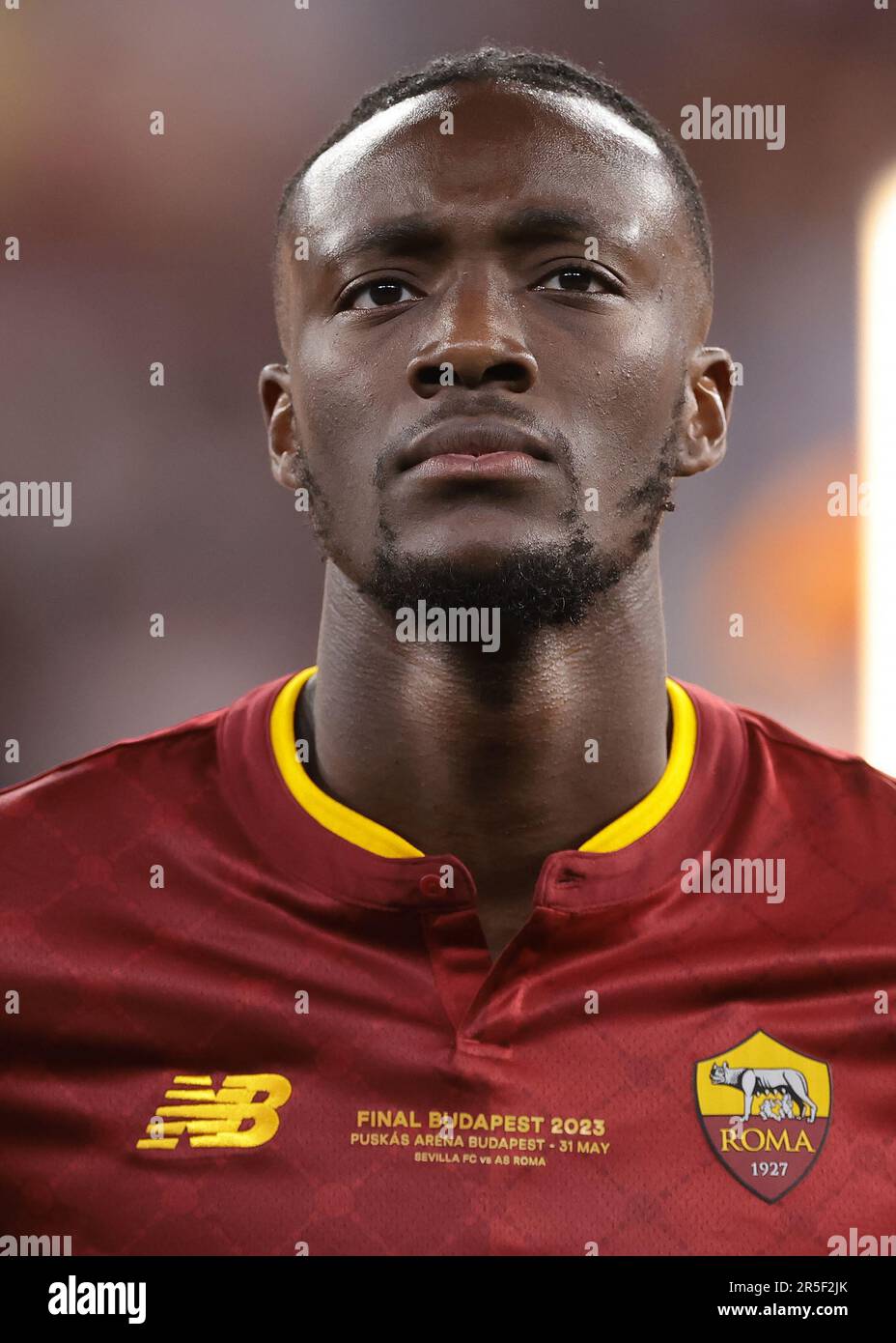 Budapest, Hungary, 31st May 2023. Tammy Abraham of AS Roma looks on ...