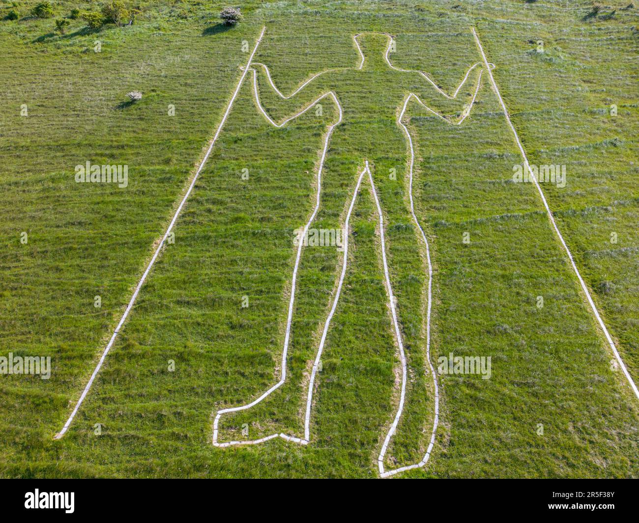 Wilmington giant is a hill figure on the steep slopes hi-res stock ...