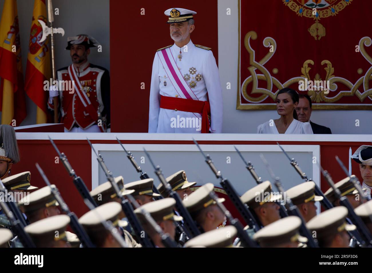The King and Queen preside over the parade of the Armed Forces Day 2023 ...