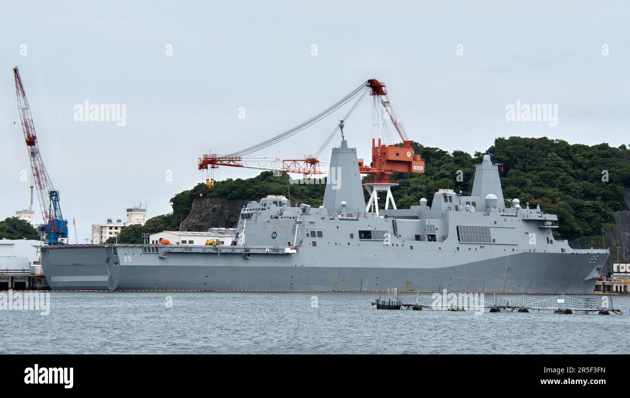 Yokusuka, Japan. 03rd June, 2023. San Antonio-class amphibious ...