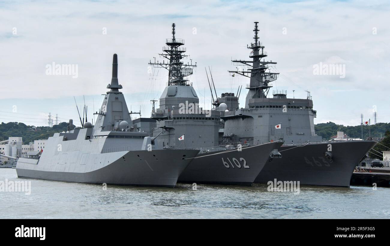 Yokusuka, Japan. 03rd June, 2023. (L-R)Japan Maritime Self-Defense ...