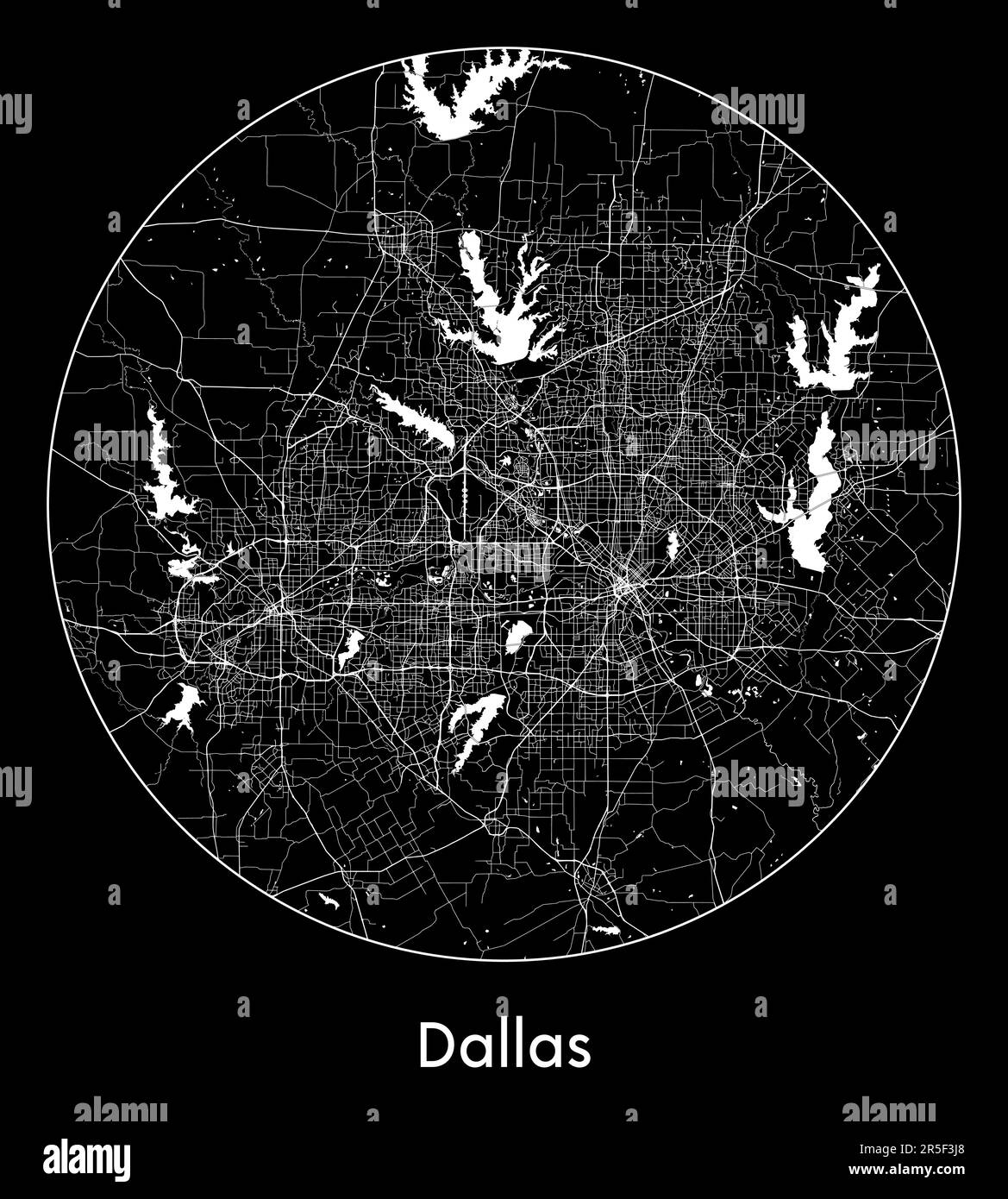 City Map Dallas United States North America vector illustration Stock ...