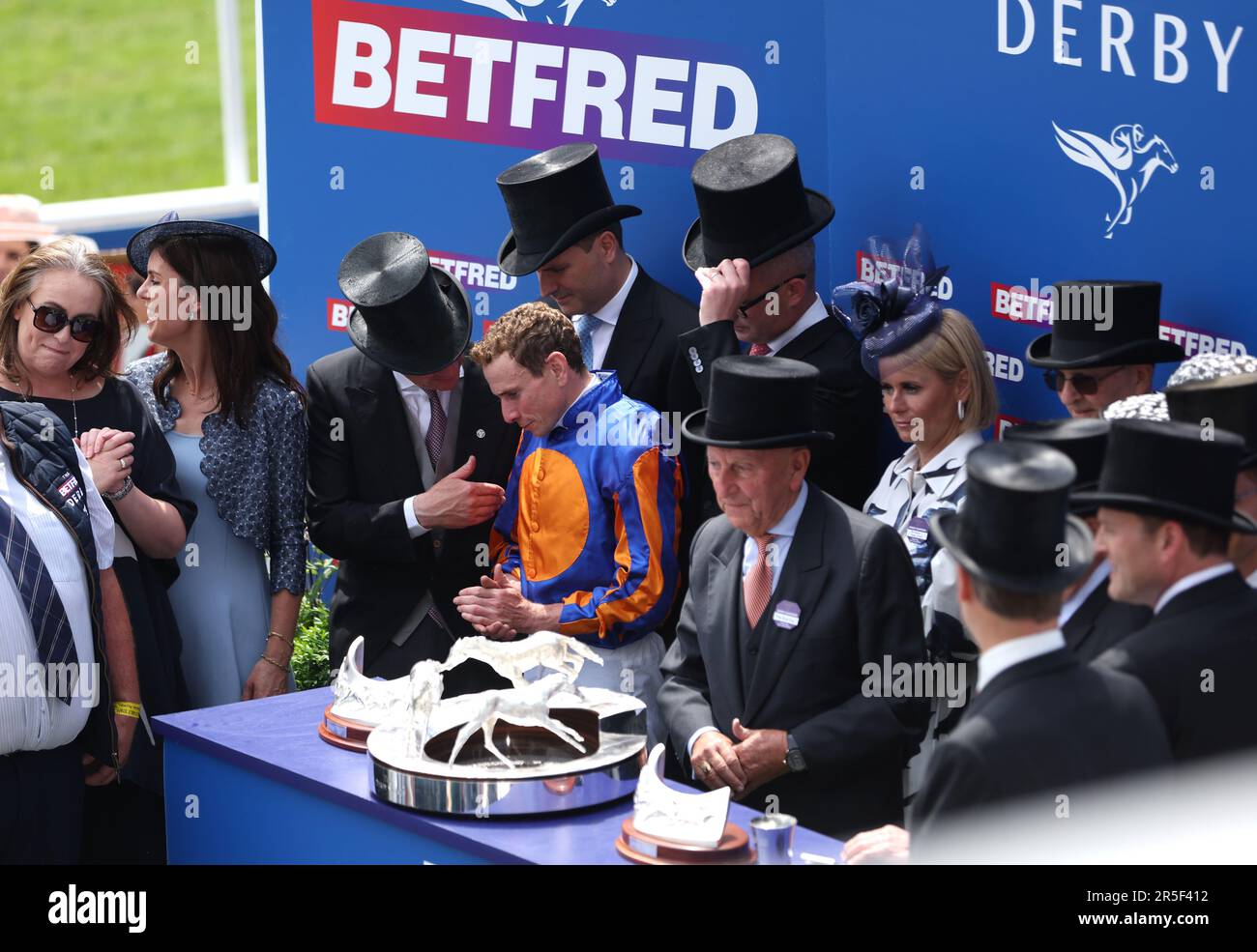 Jockey Ryan Moore, Trainer Aidan O'Brien and winning owners on the ...
