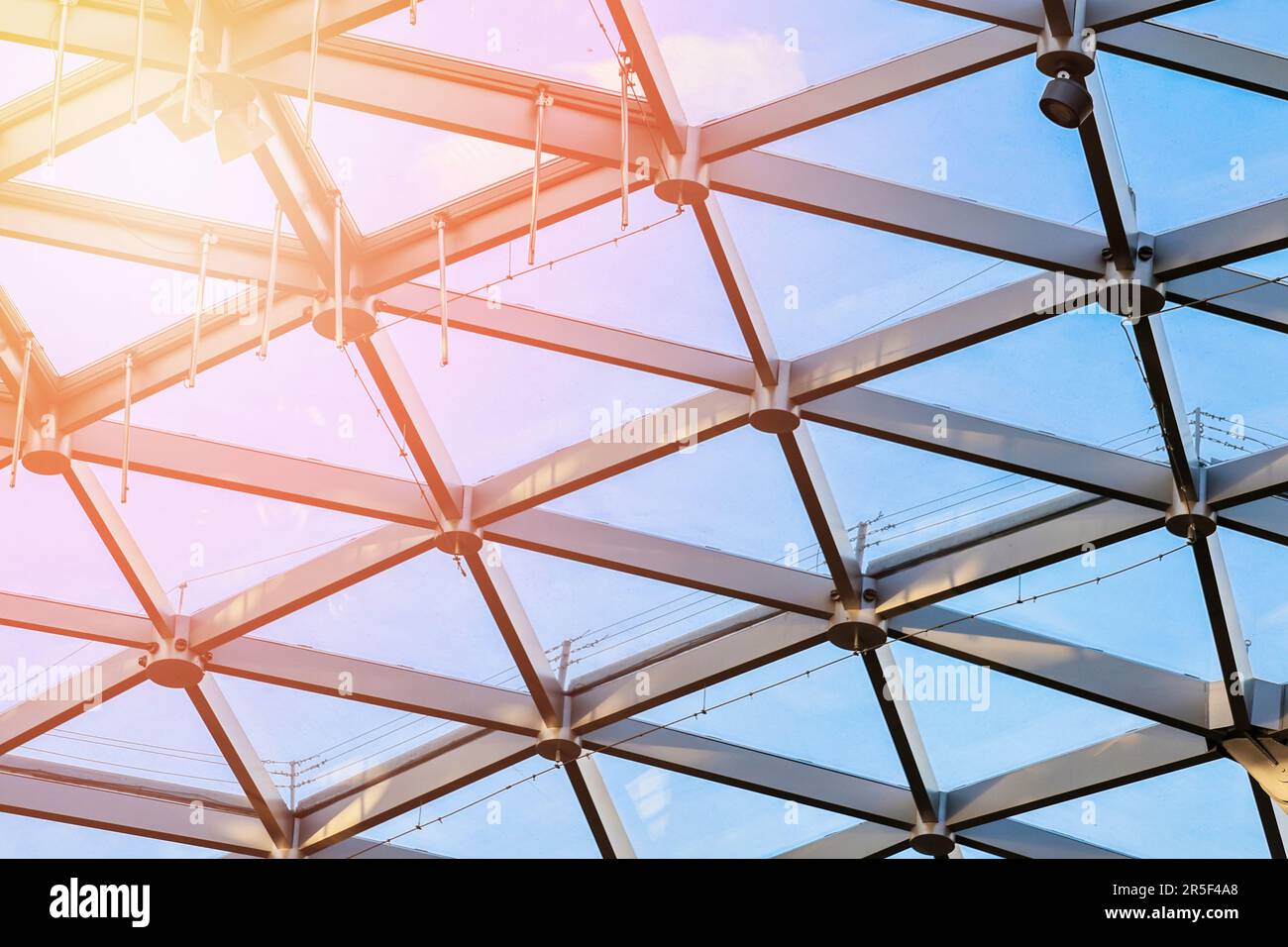 View Of details of Steel frame structure of a ferris wheel Stock Photo ...