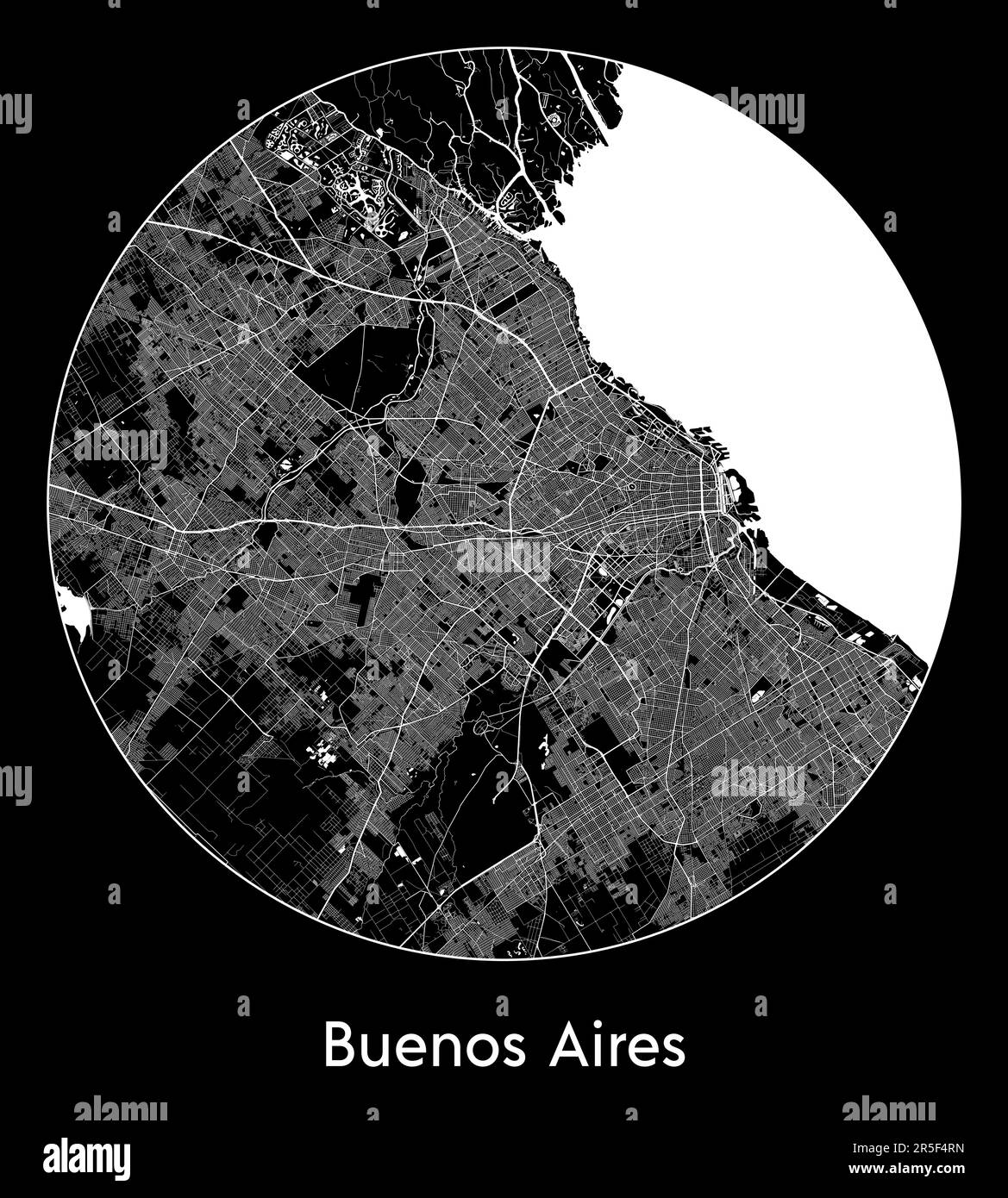 City Map Buenos Aires Argentina South America vector illustration Stock ...