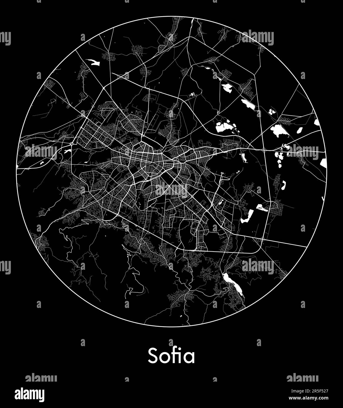 Vector map of sofia hi-res stock photography and images - Alamy