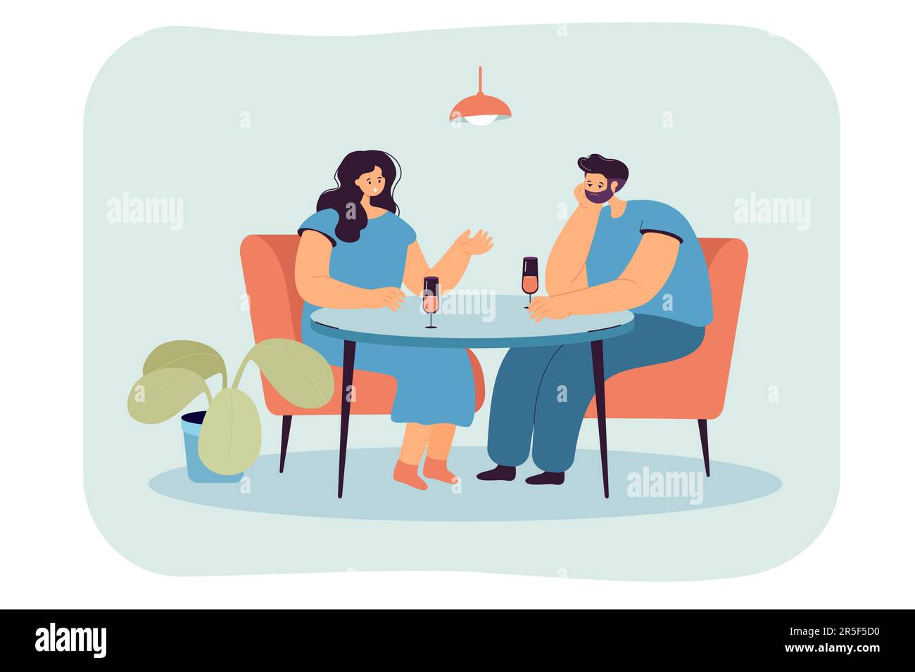 Cartoon husband ignoring wife while sitting at table drinking Stock ... Cartoon husband ignoring wife while sitting at table drinking Stock ...