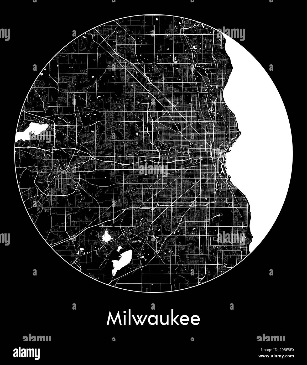 City Map Milwaukee United States North America vector illustration ...