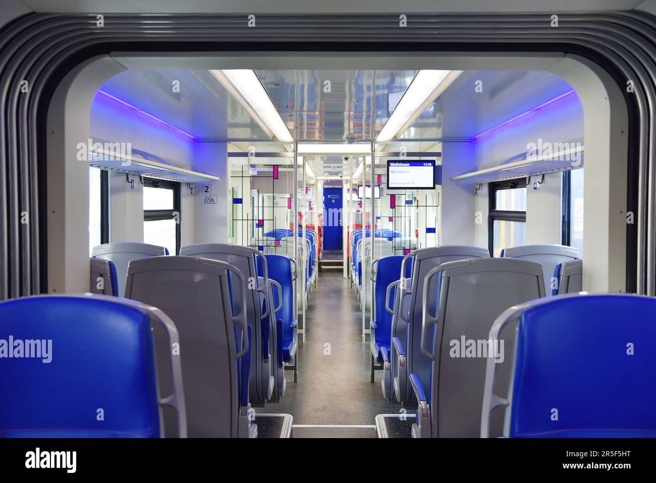 Utrecht, Netherlands. may 2023. Interior of a sprinter, a dutch train ...