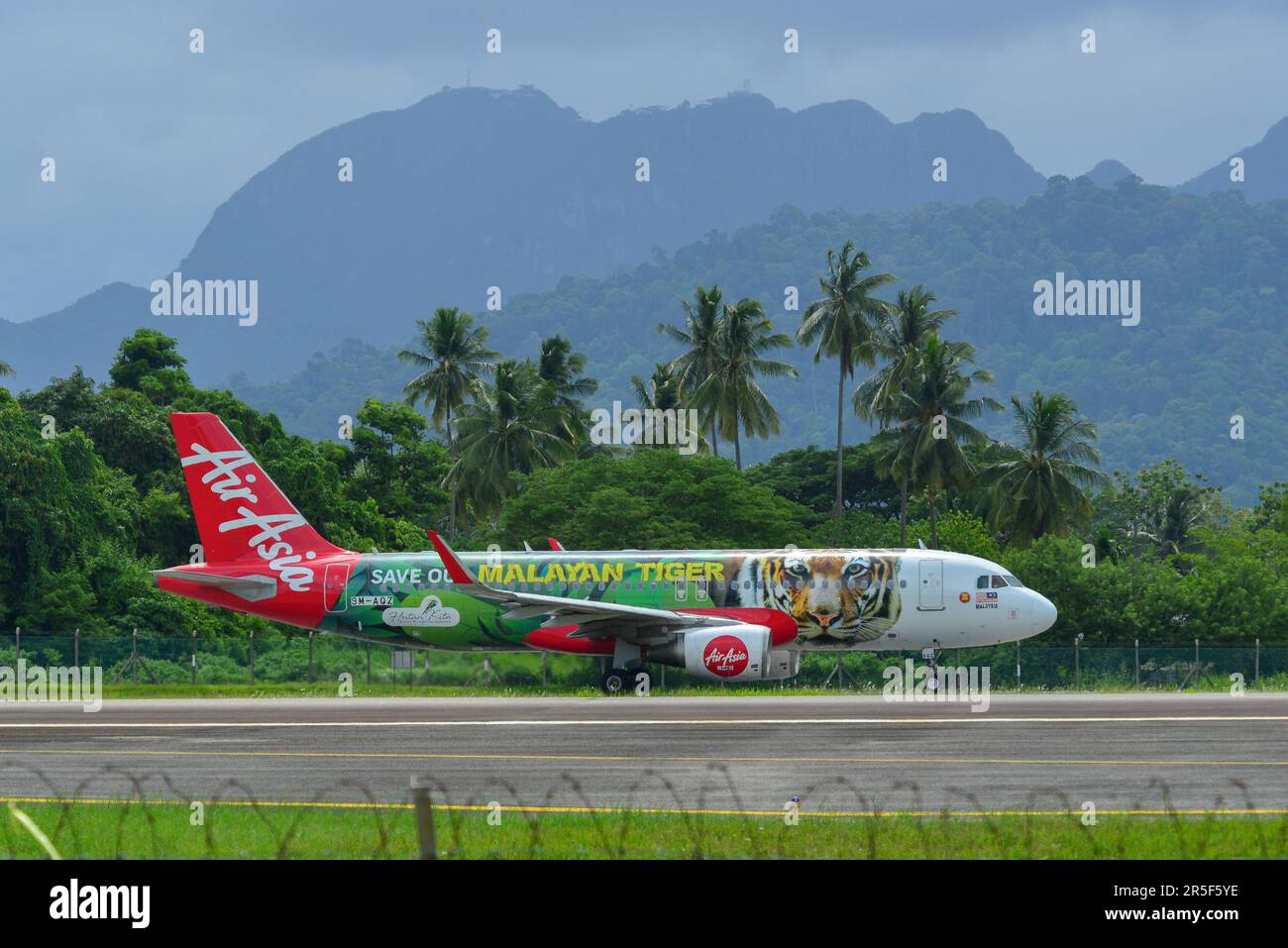 Langkawi, Malaysia - May 28, 2023. 9M-AQZ AirAsia Airbus A320 (Save our ...