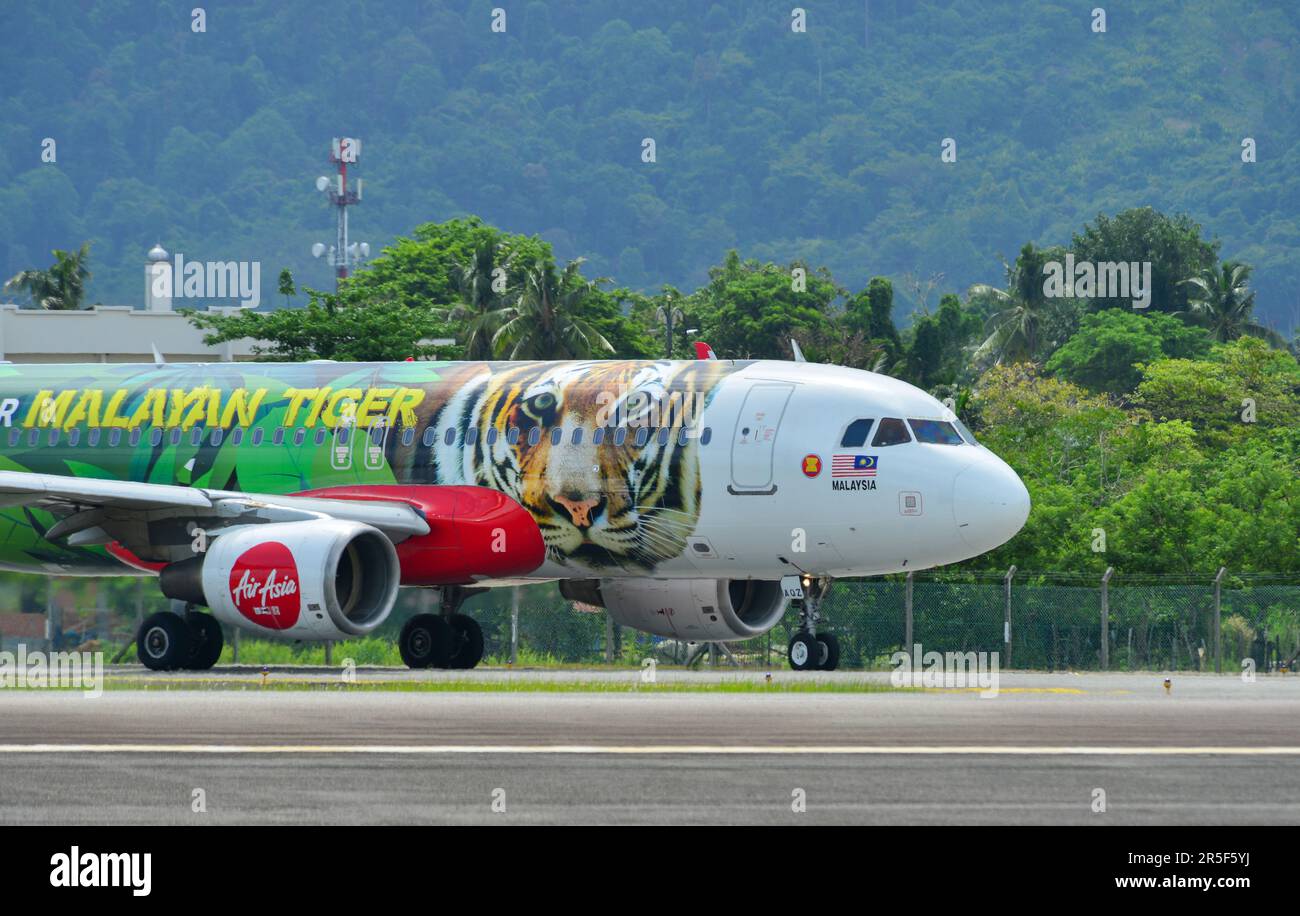 Langkawi, Malaysia - May 28, 2023. 9M-AQZ AirAsia Airbus A320 (Save our ...