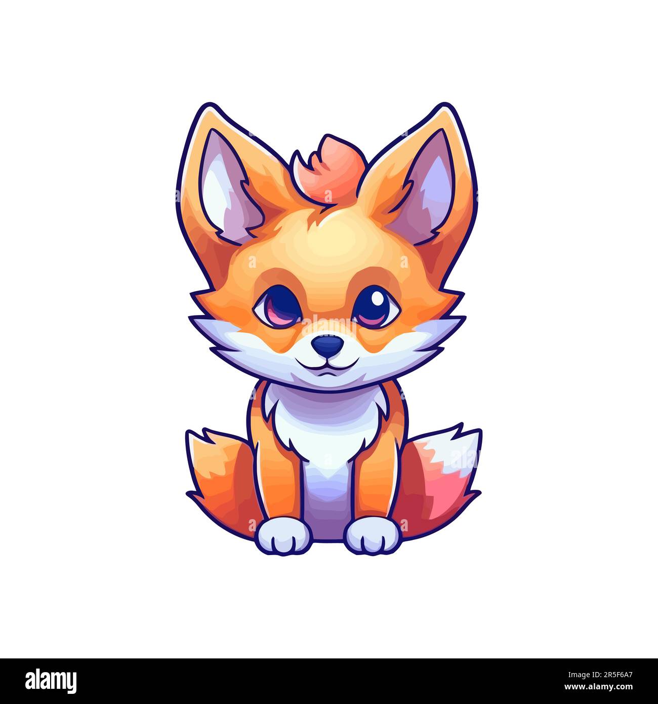 Fox sign. Fox in cartoon bright style Stock Vector Image & Art - Alamy