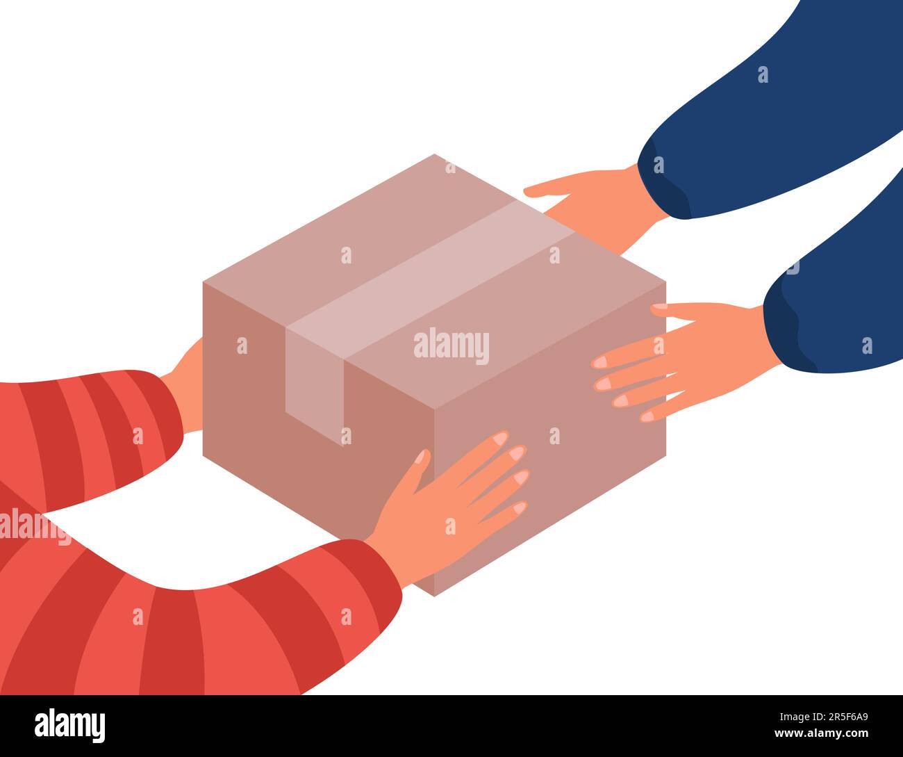 Object passed from hand to hand on white background Stock Vector Image ...