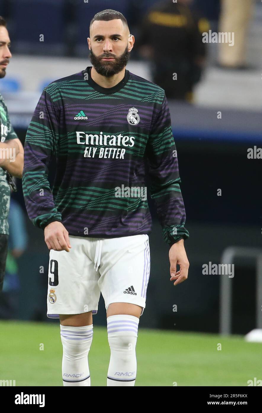 Karim Benzema of Real Madrid during the UEFA Champions League, Semi ...