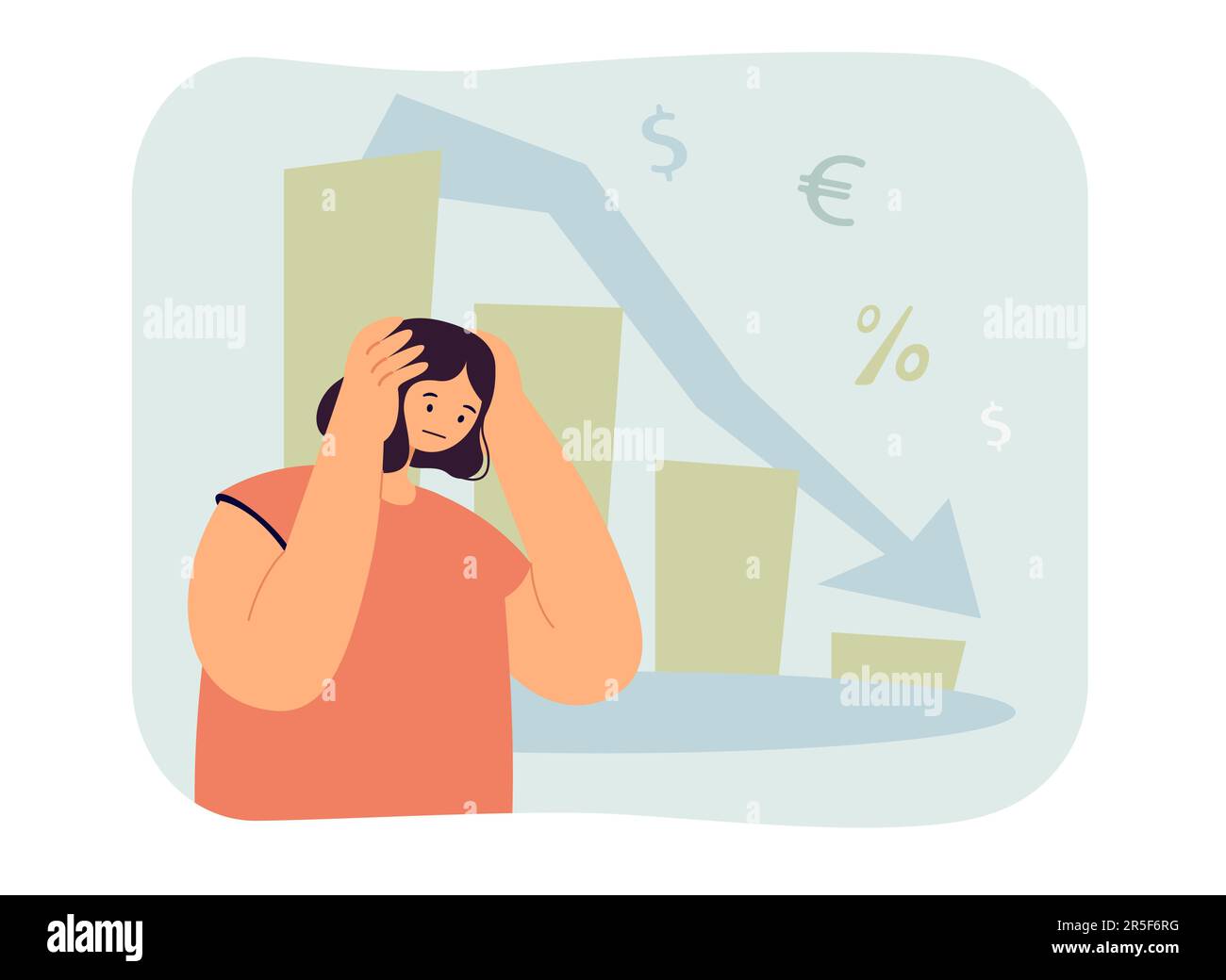 Graph in decline economy Stock Vector Images - Alamy