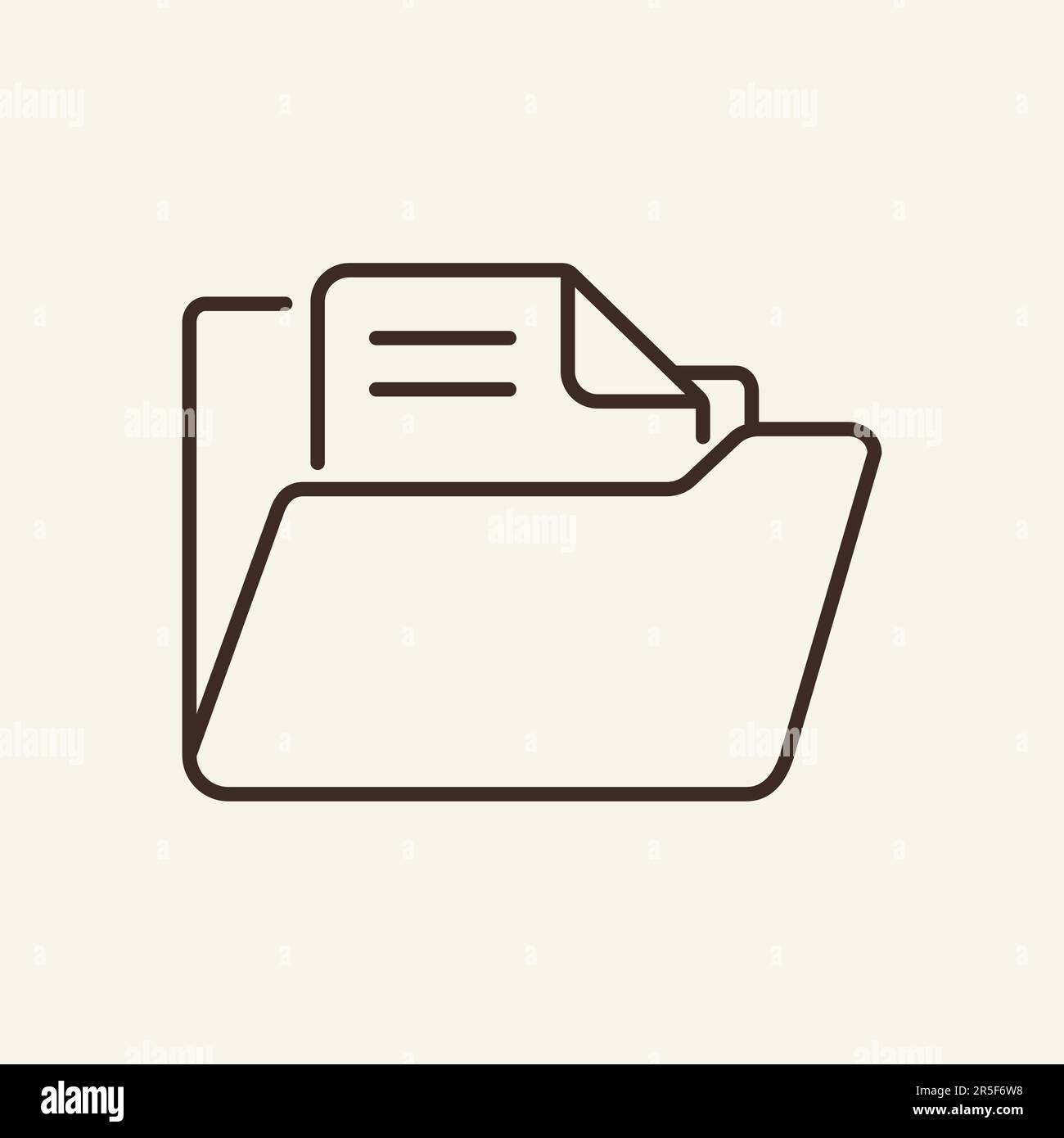 Line document inside folder hi-res stock photography and images - Alamy