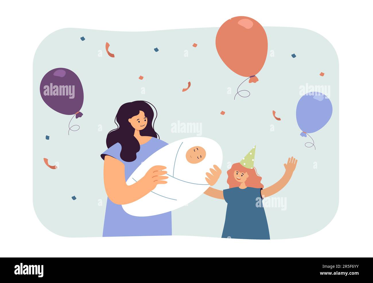 Balloon celebrating birth of new baby Stock Vector Images - Alamy