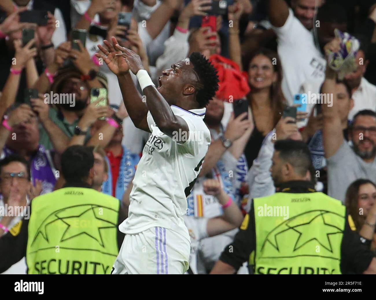 Goal Vin’cius Jœnior of Real Madrid during the UEFA Champions League ...