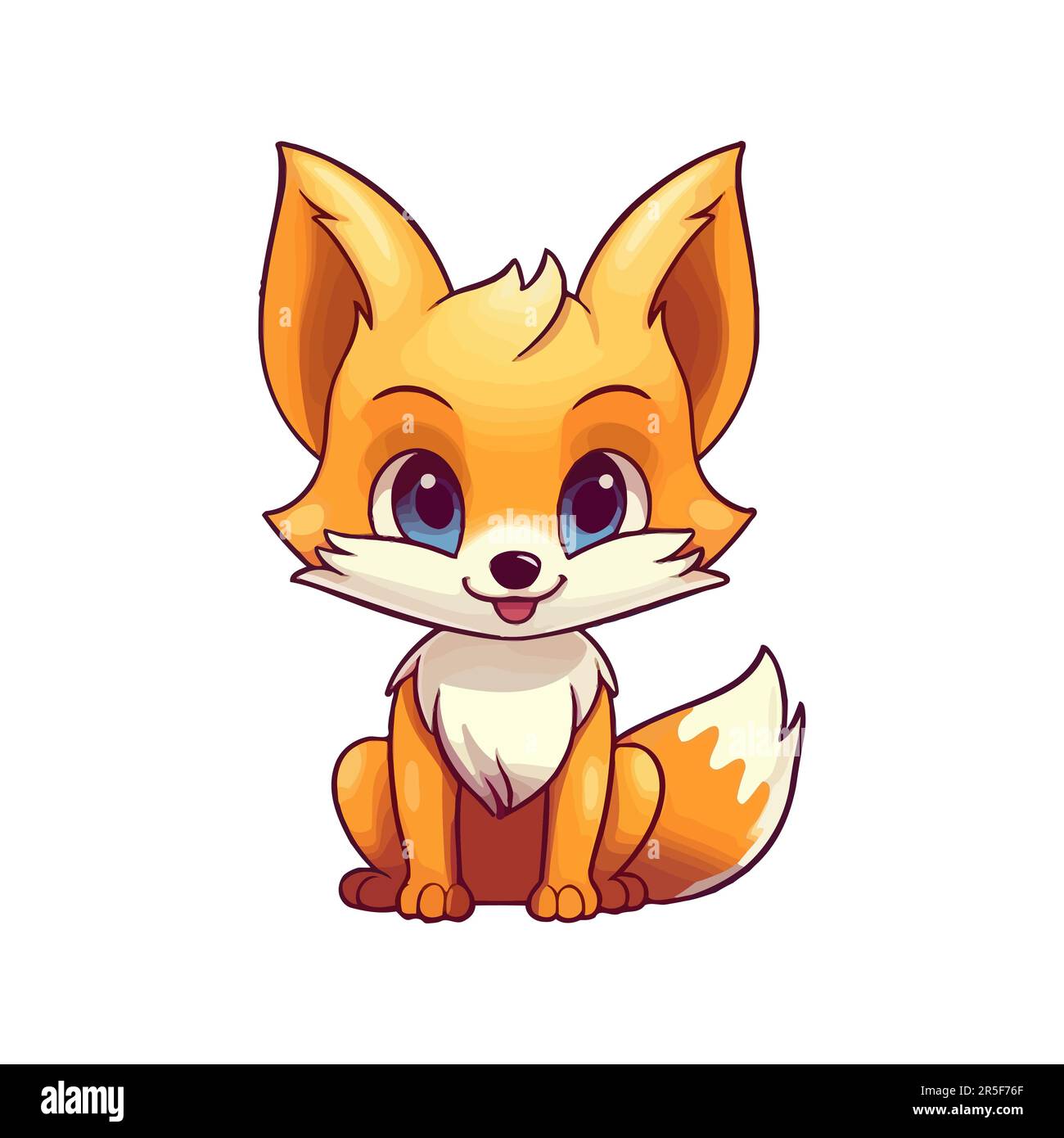 Fox sign. Fox in cartoon bright style Stock Vector Image & Art - Alamy